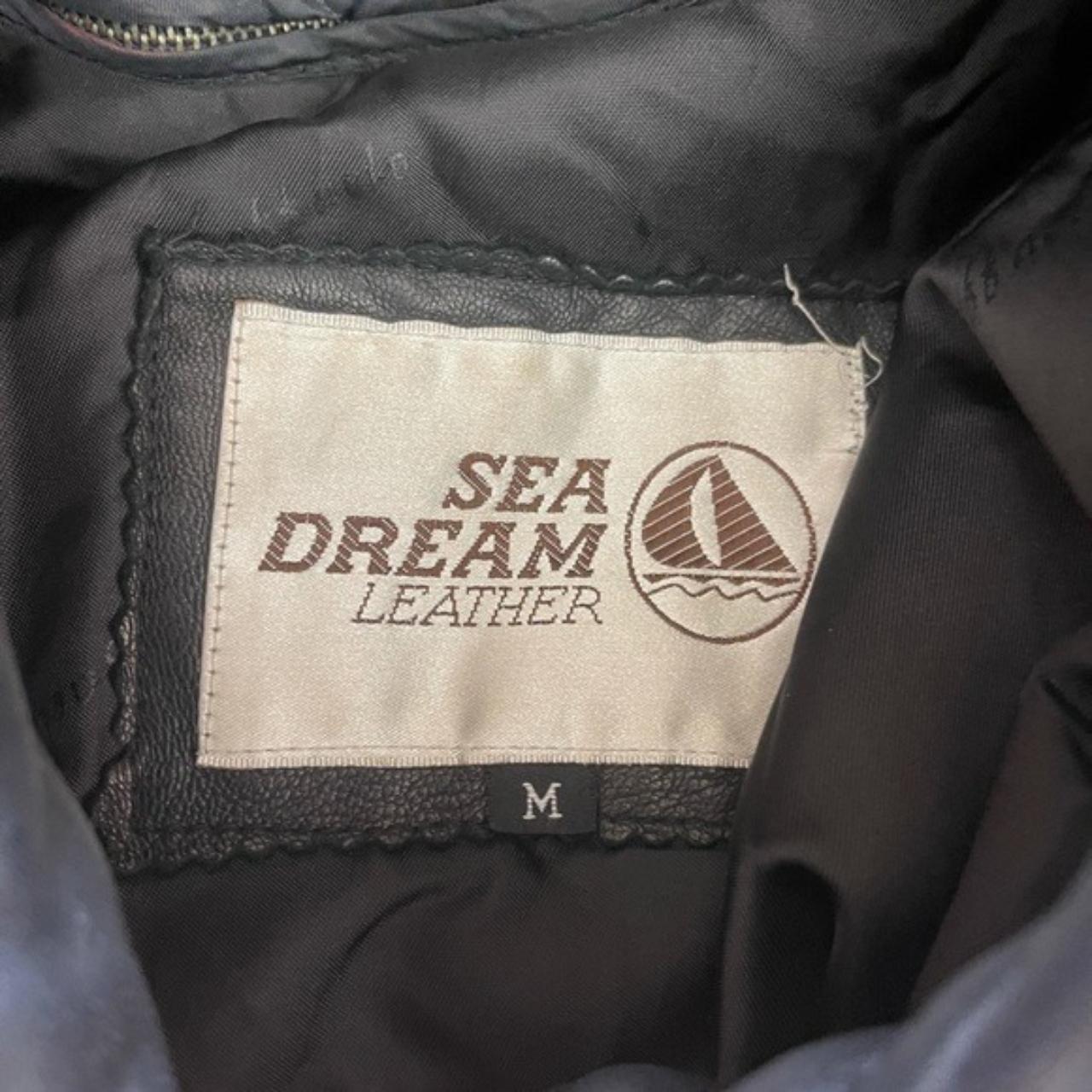 Sea Dream Vintage leather Jacket Details Size... - Depop