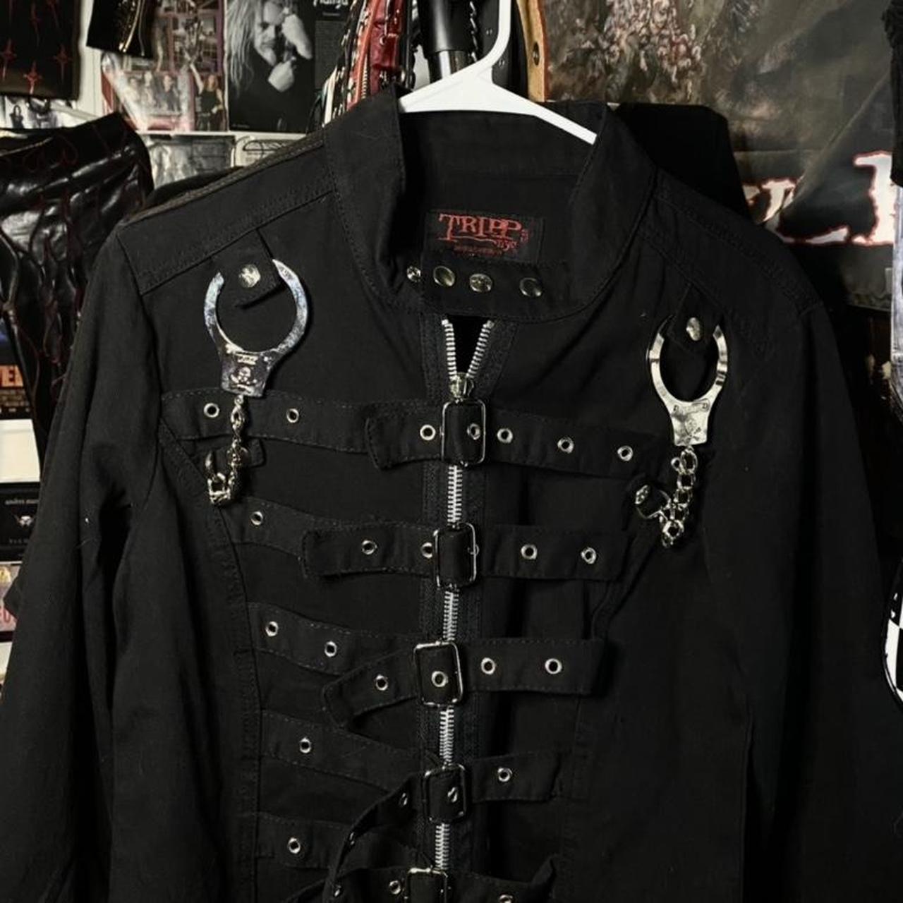 Tripp NYC Men's Black and White Jacket | Depop