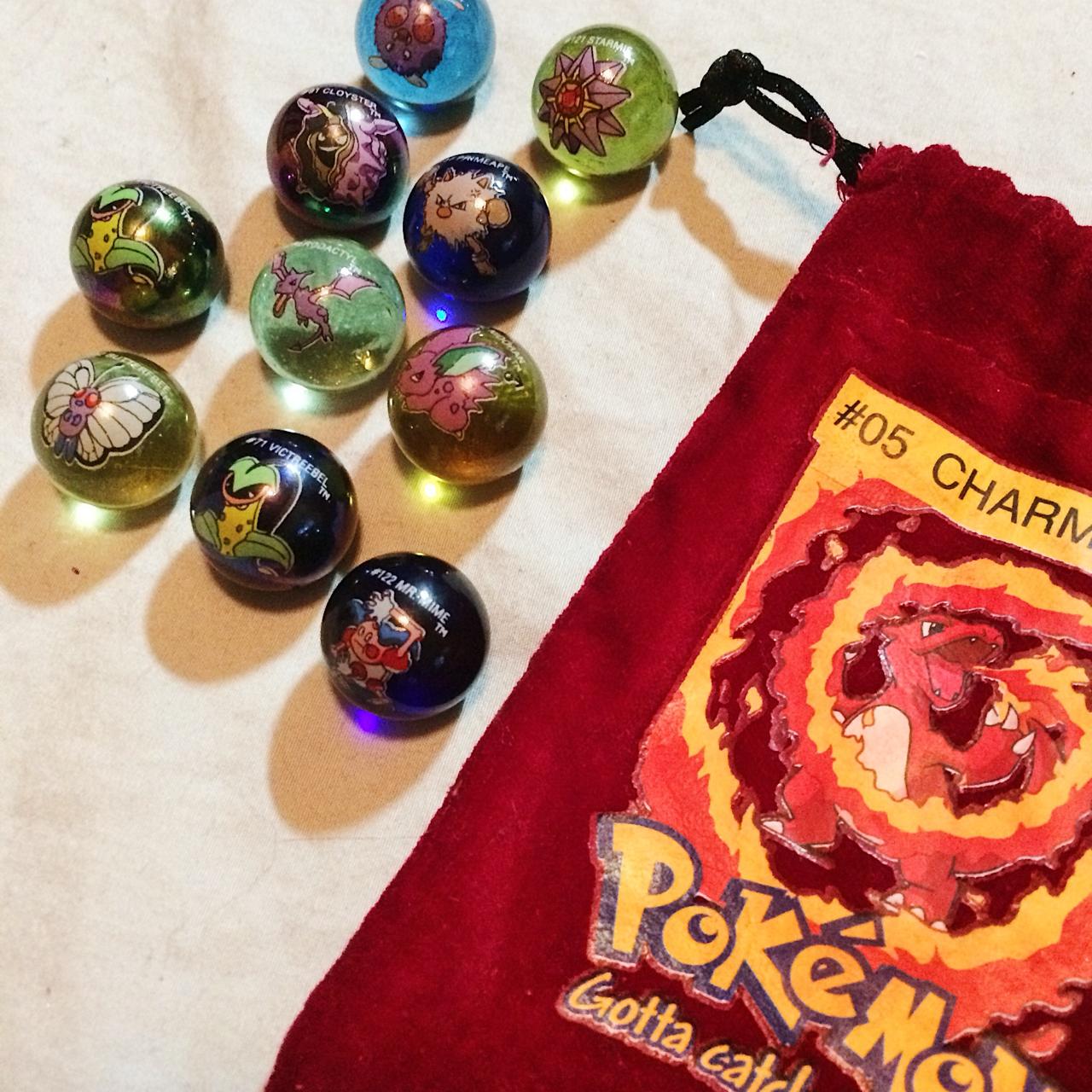 Vintage 1999 collectible Pokémon marbles #05... | Depop