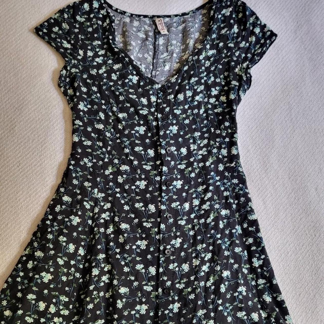 Mudd Clothing Women's Black and Blue Dress | Depop