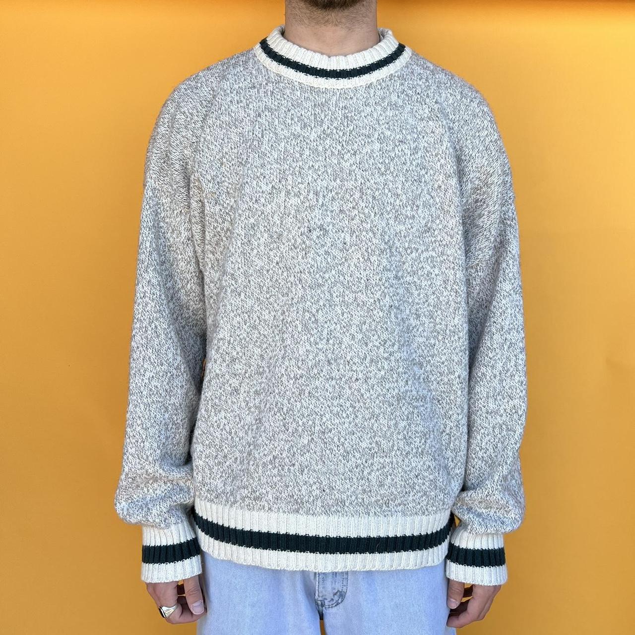 Vintage earth tone knit grandpa sweater 80s / 90s... - Depop