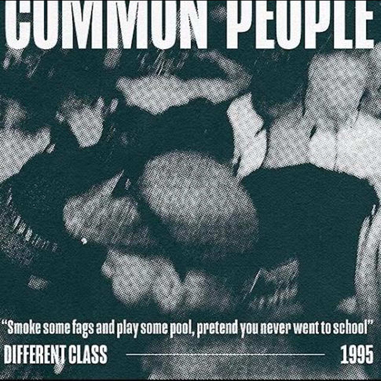 ORIGINAL (my own) Pulp “Common People” poster A3... - Depop