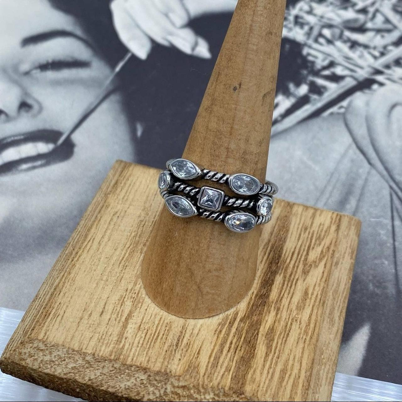 3 Piece Stainless Steel Stackable Ring Set Sizes... - Depop