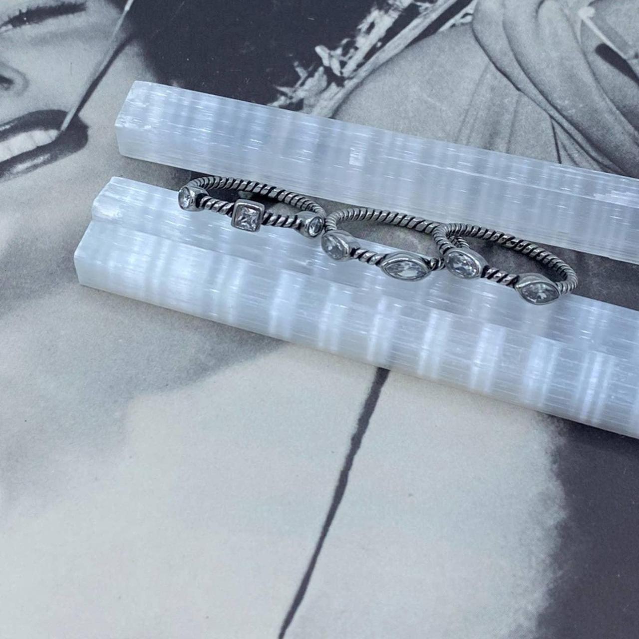 3 Piece Stainless Steel Stackable Ring Set Sizes... - Depop