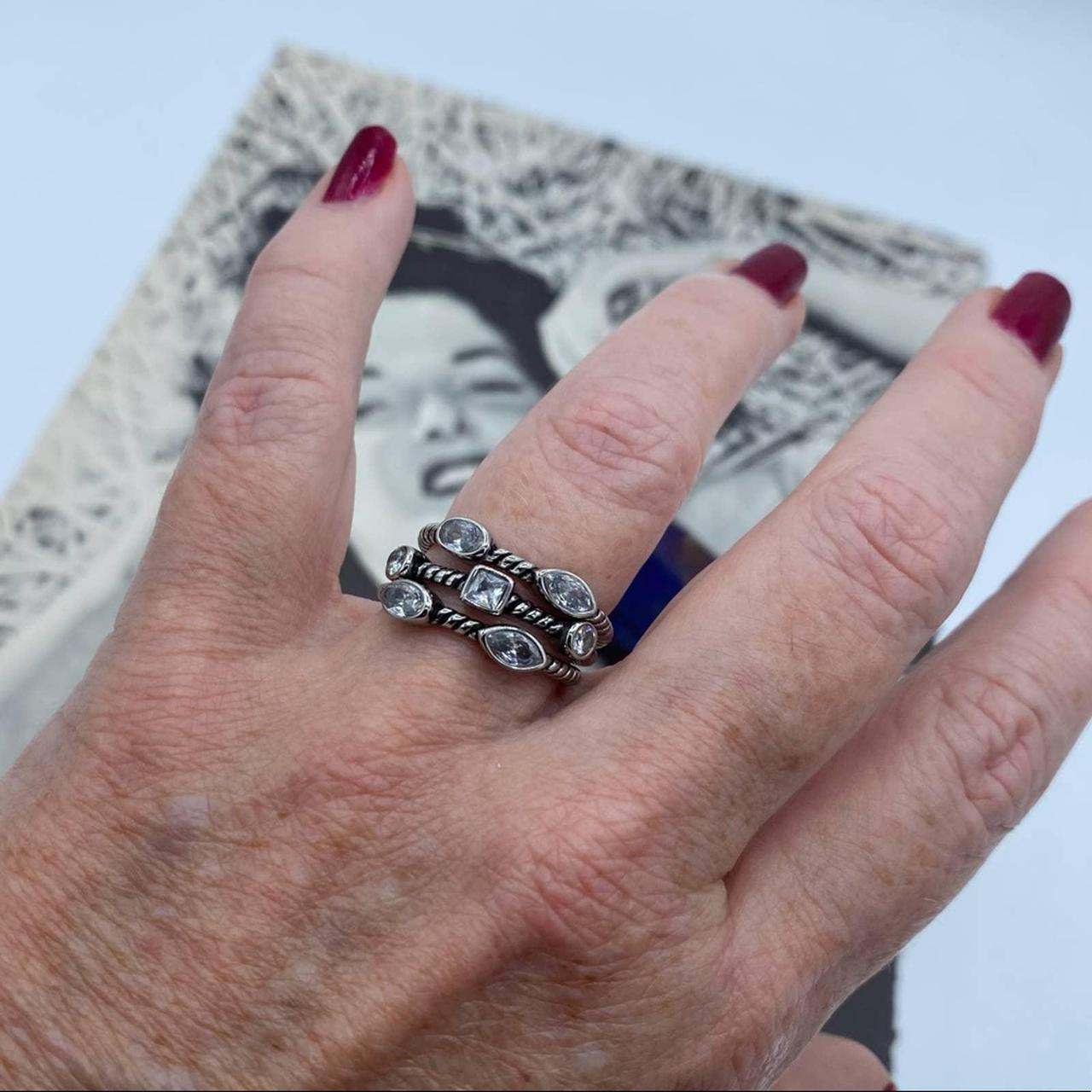 3 Piece Stainless Steel Stackable Ring Set Sizes... - Depop