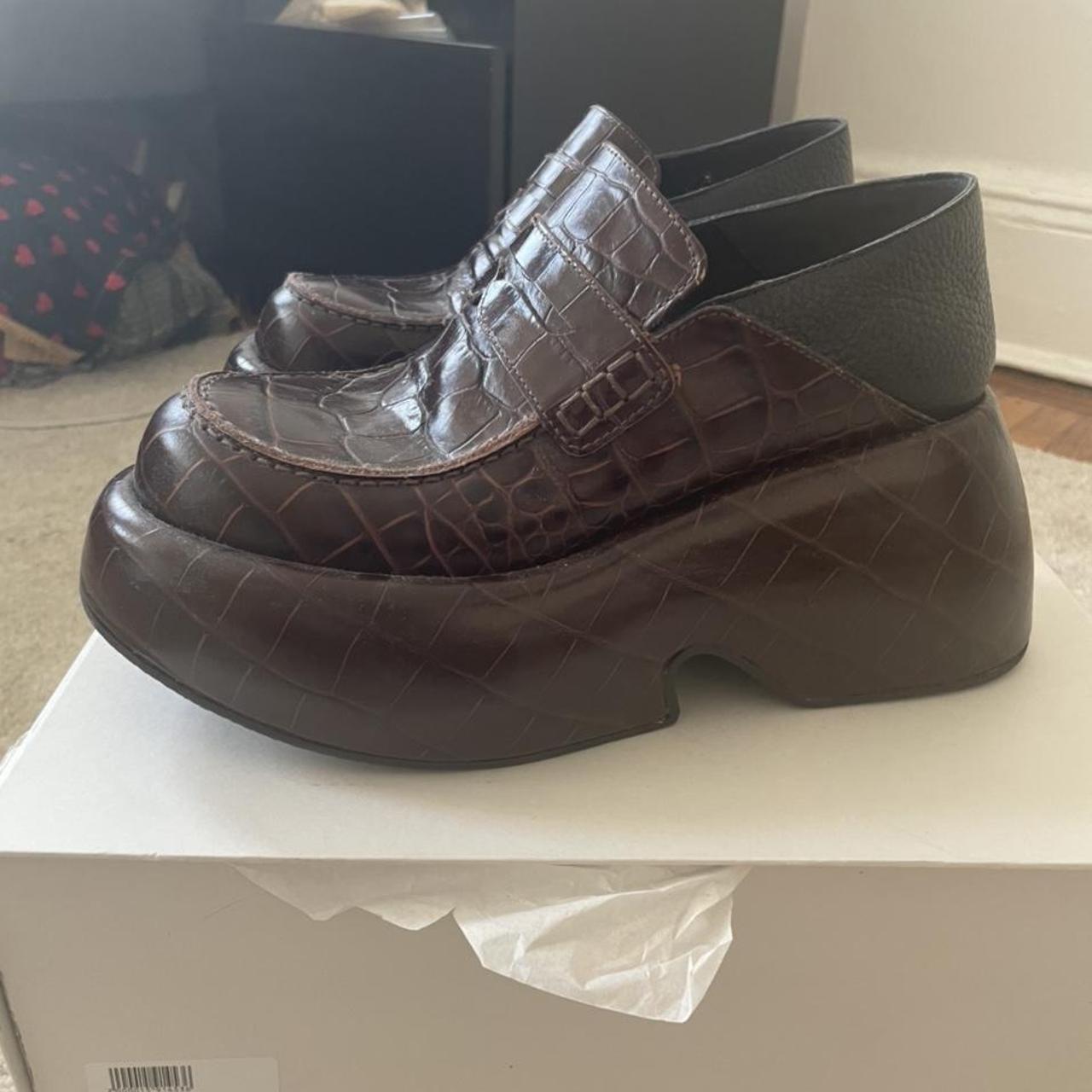 Loewe Croc Embossed Platform Loafer size 36. Never... - Depop