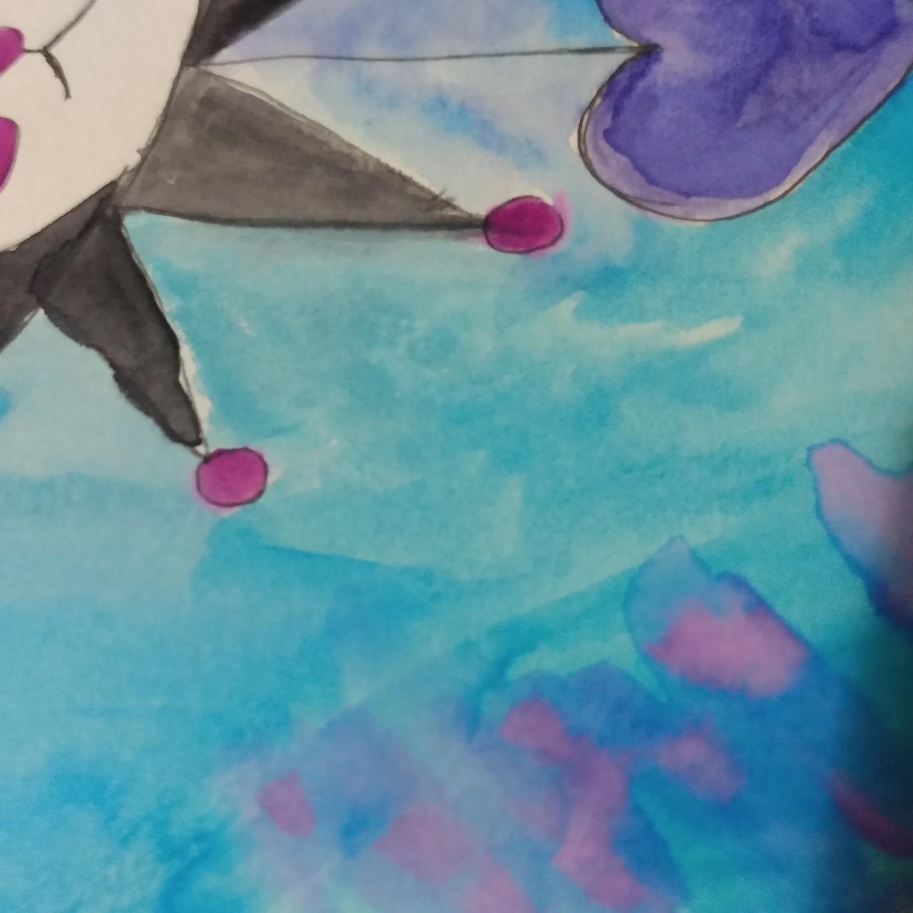 Sanrio Kuromi watercolor drawing / painting I made... - Depop