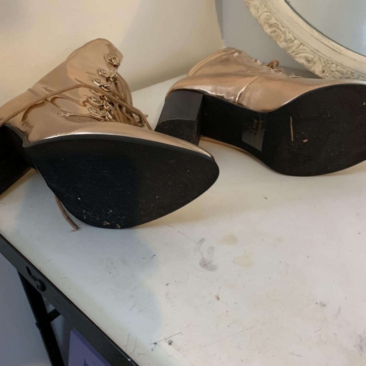 Rose Gold 5 inch Boot heels Great condition, Worn... - Depop