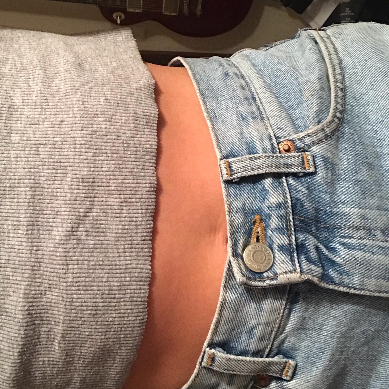 Mini cropped crop lace top in grey - ribbed material... - Depop