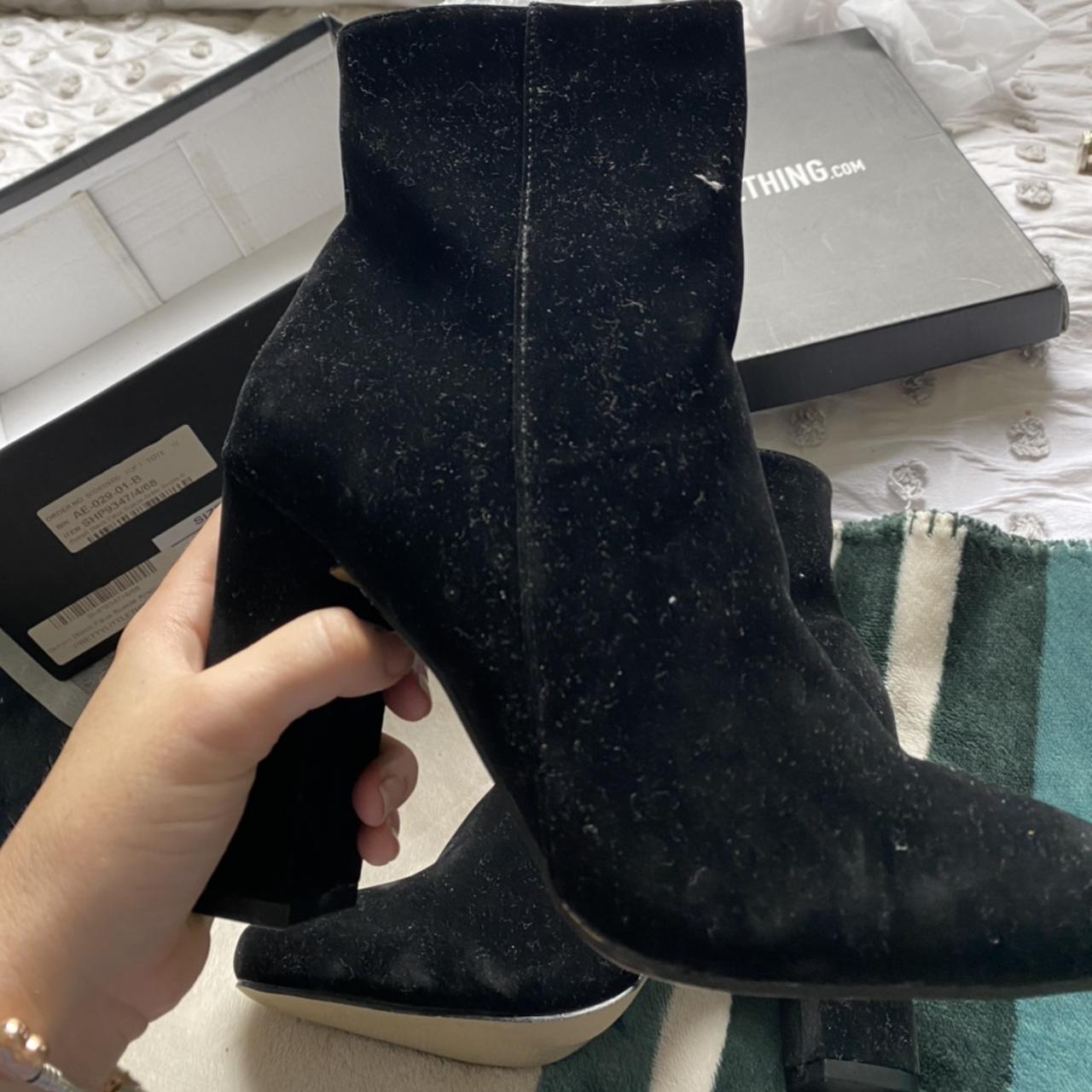NEVER WORN. PRETTYLITTLETHING FAUX SUEDE ANKLE... - Depop