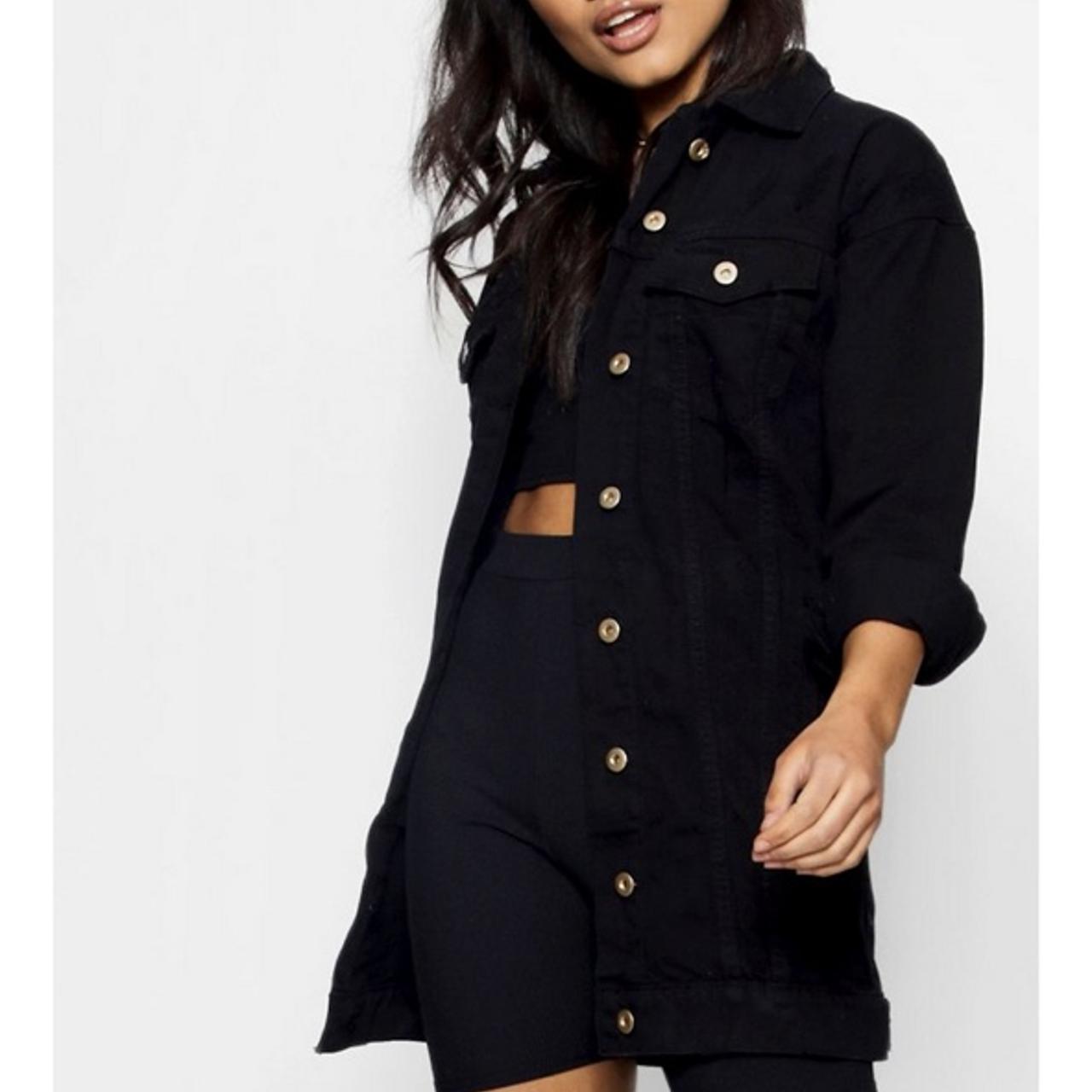 Size 10 distressed denim jacket gorgeous jacket and... - Depop