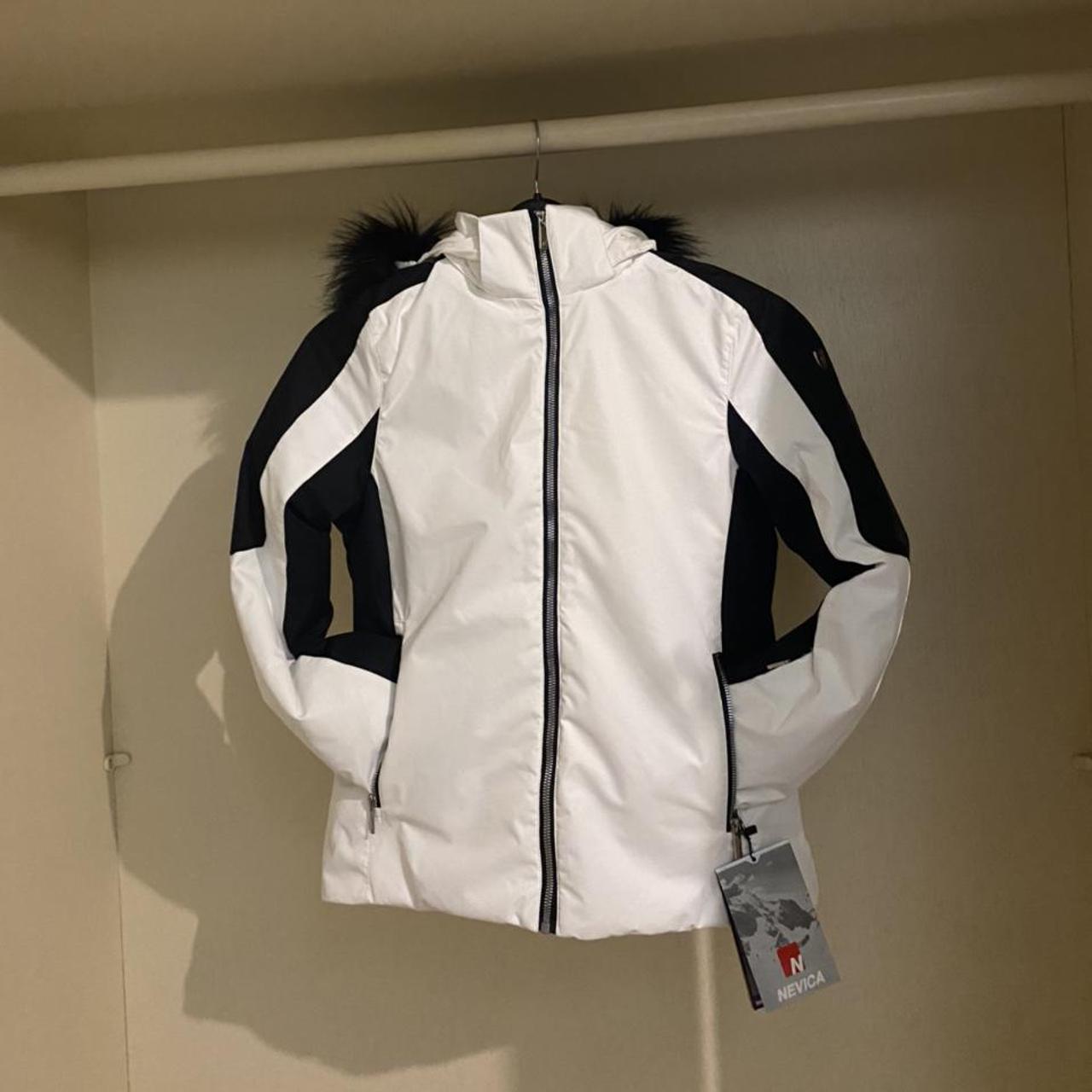 Nevica White and Black Meribel ski jacket Brand new... - Depop