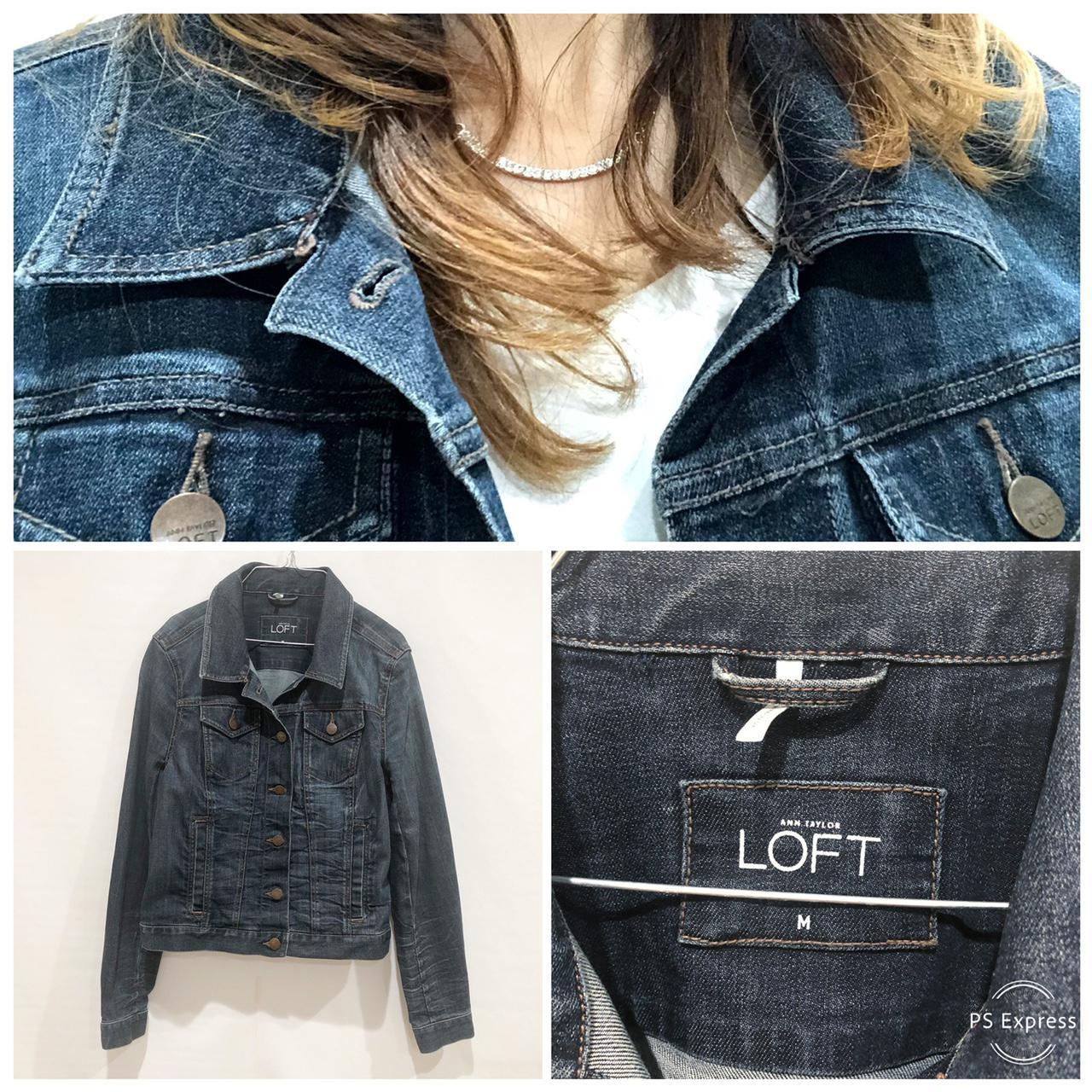 LOFT Women's Blue Jacket | Depop