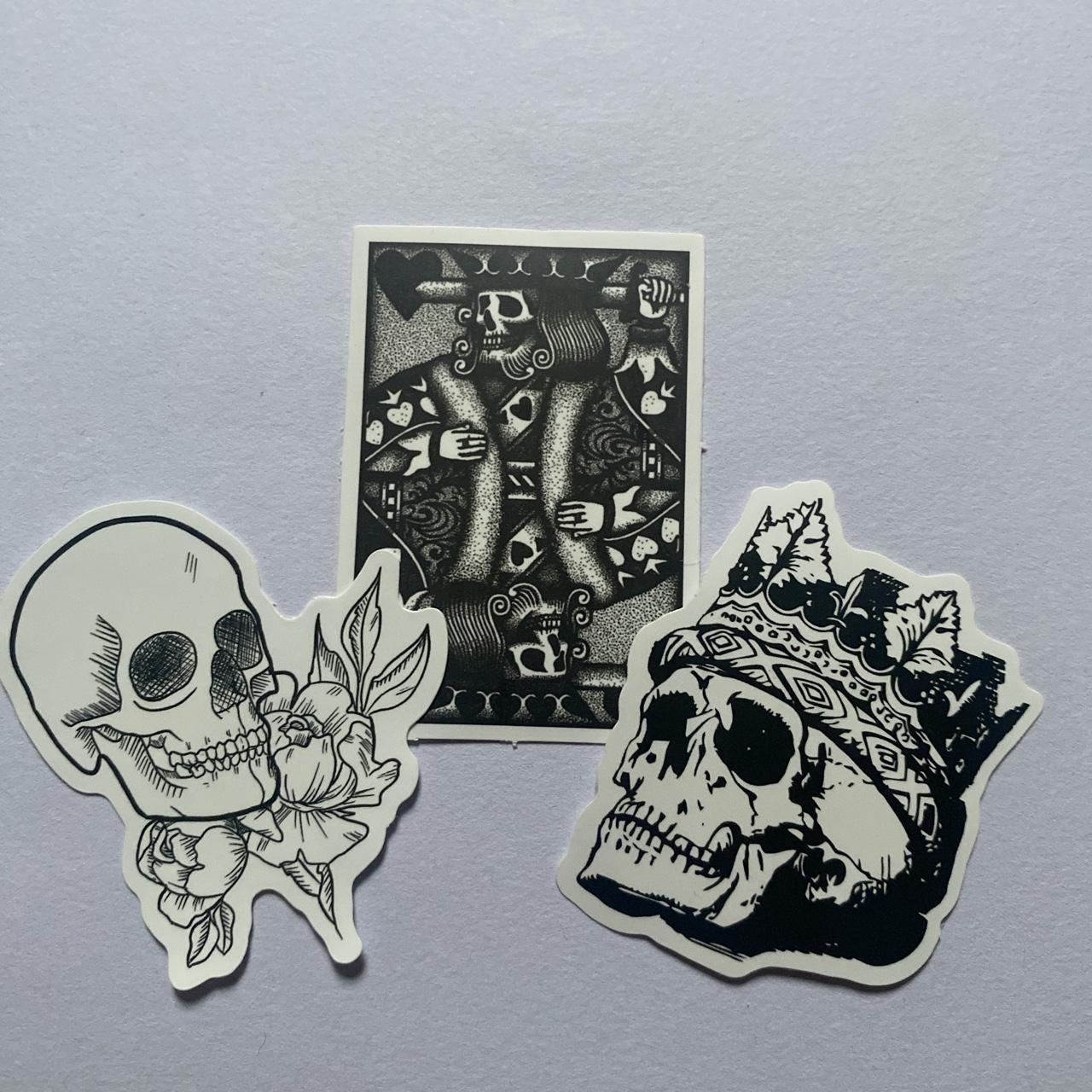 Skull sticker pack. Includes- King of hearts King... - Depop