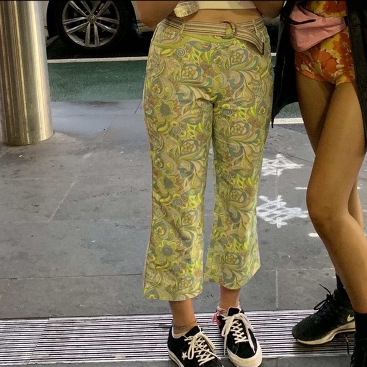 the funkiest retro pants!🐛 - would fit sizes... - Depop