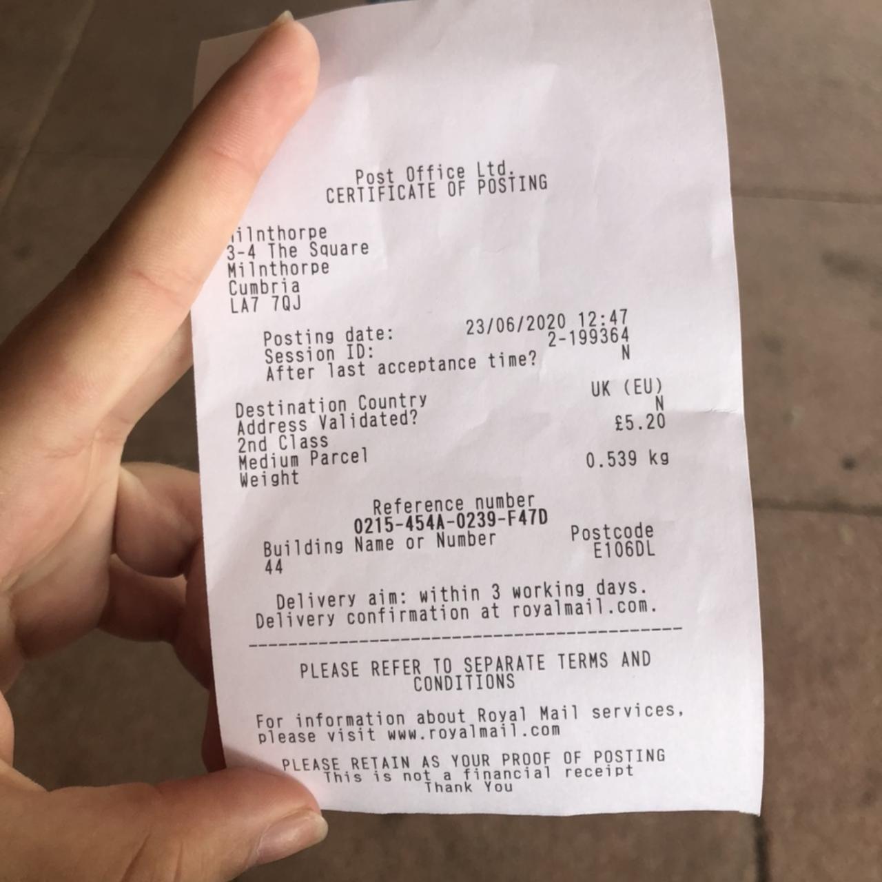 Proof of postage @ncm2001 💗 - Depop