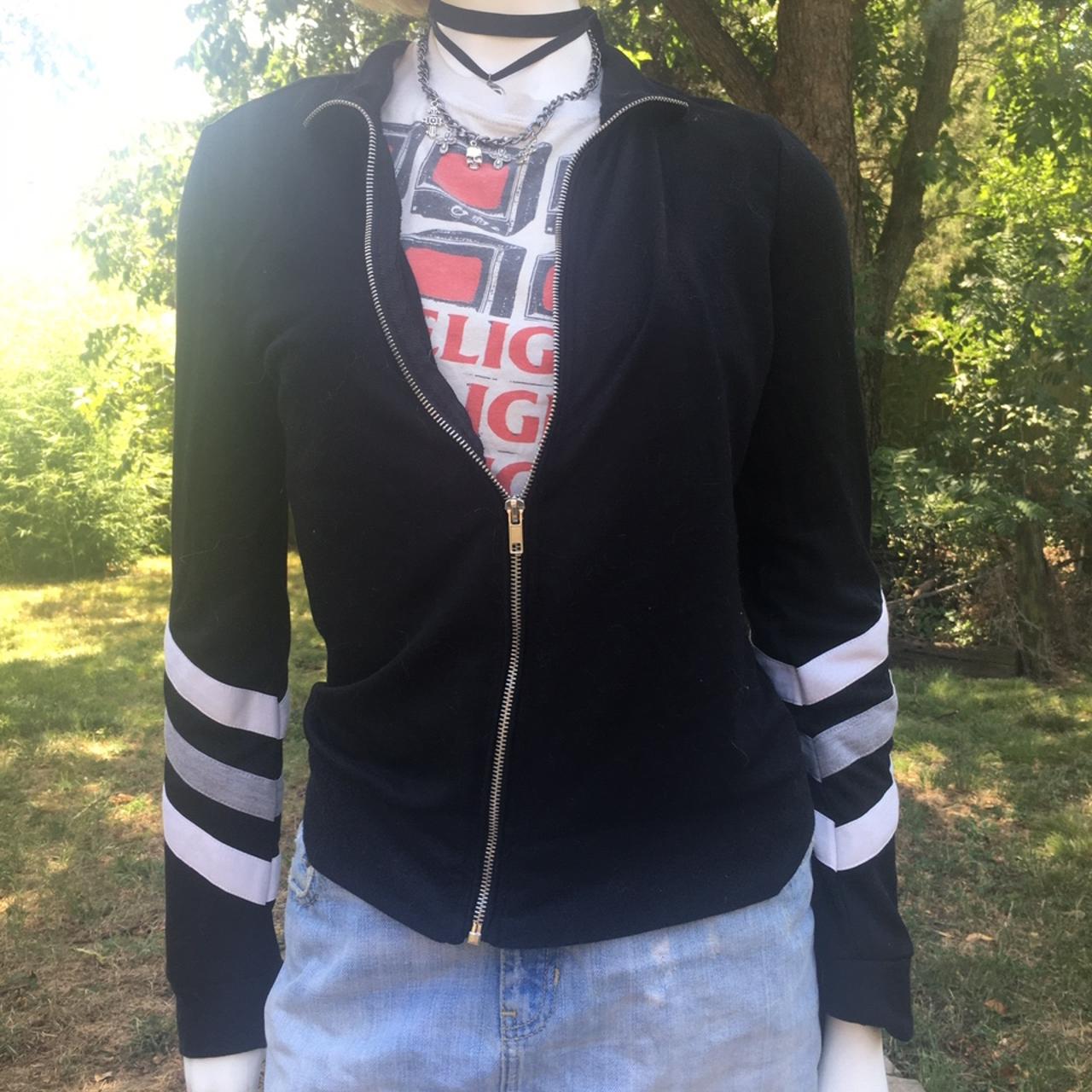 Jacket with Arm Designs Lightweight & stretch black... - Depop