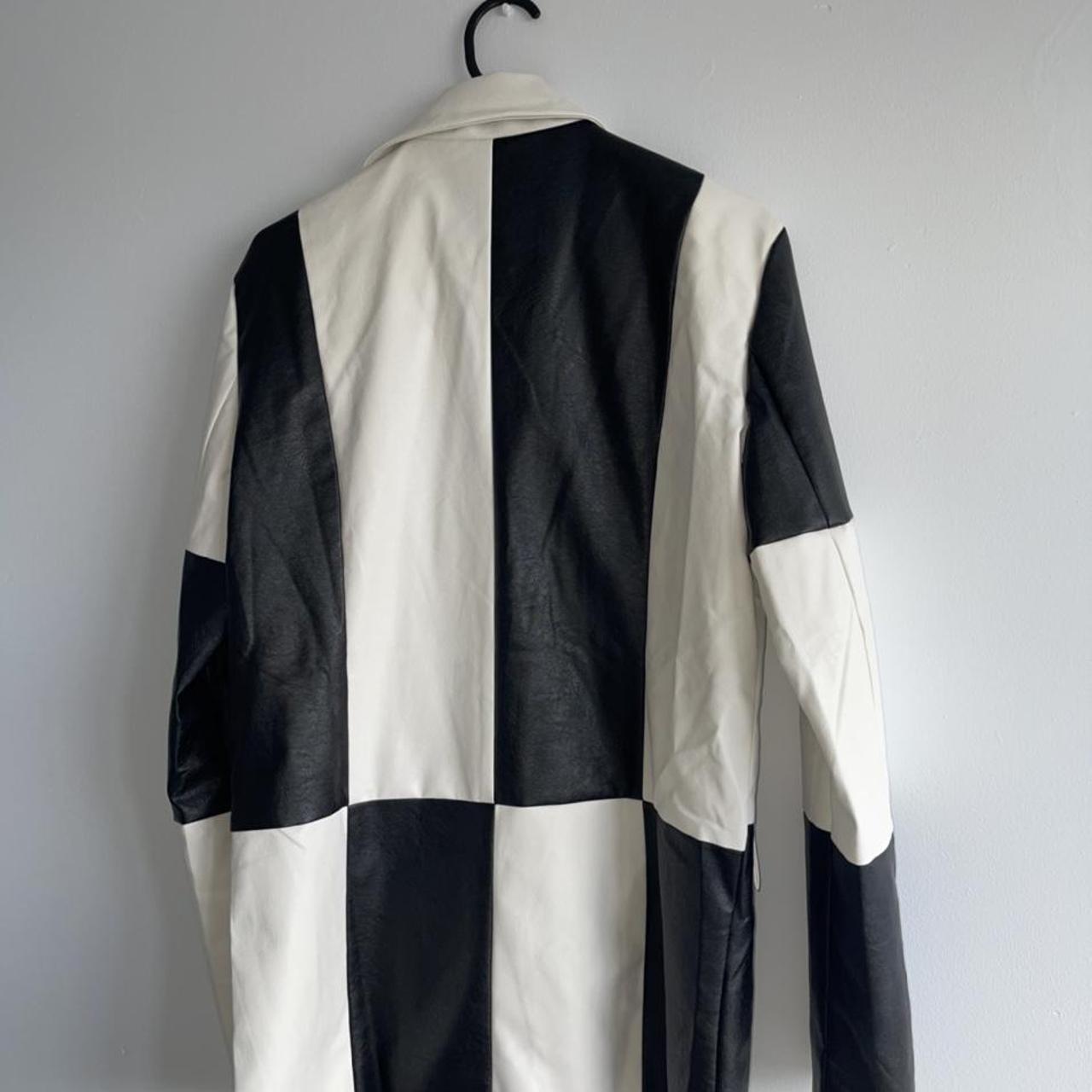 Princess Polly ‘Checker Board PU Blazer’ Size 8 -... - Depop