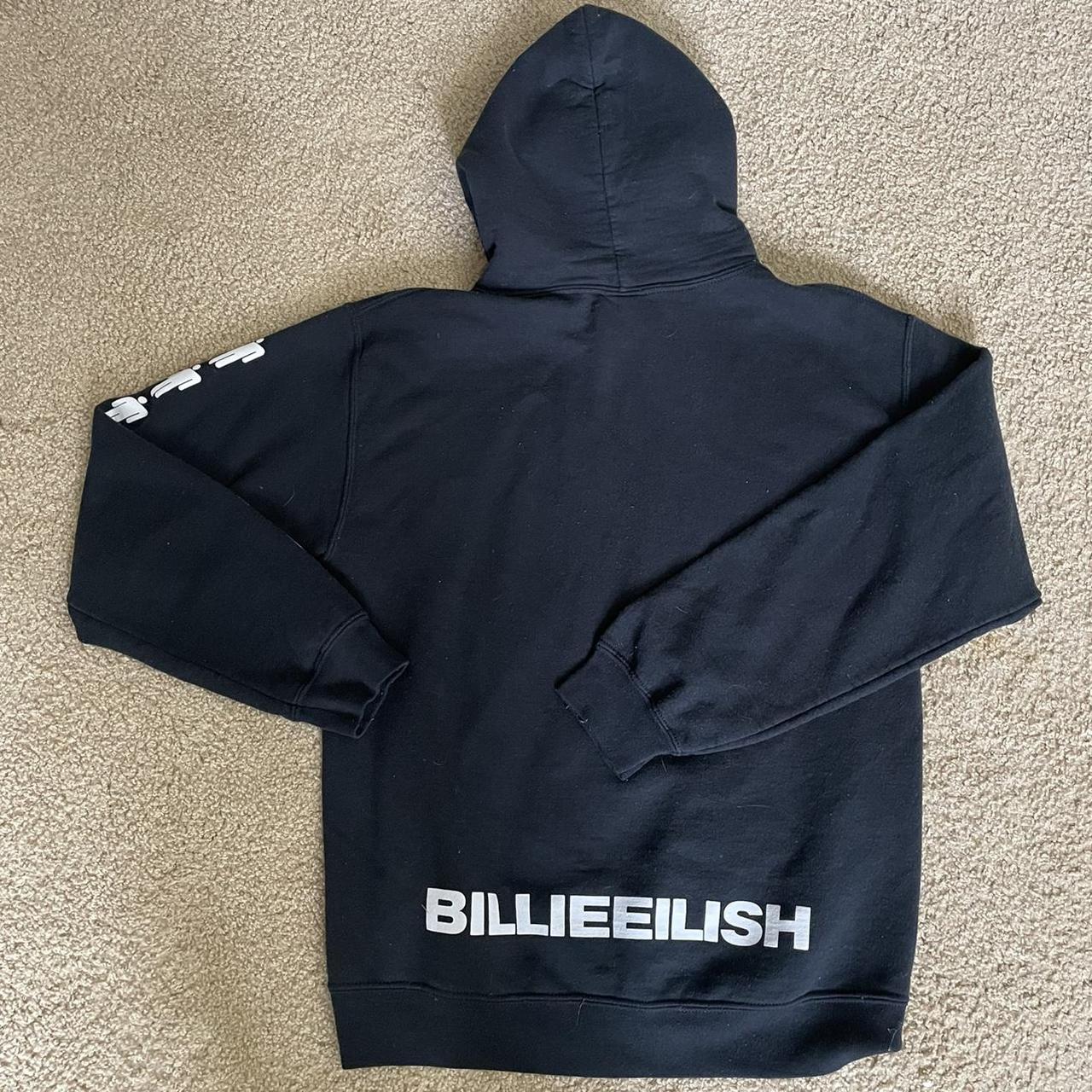 Billie Eilish black blosh hoodie Size small Good... | Depop