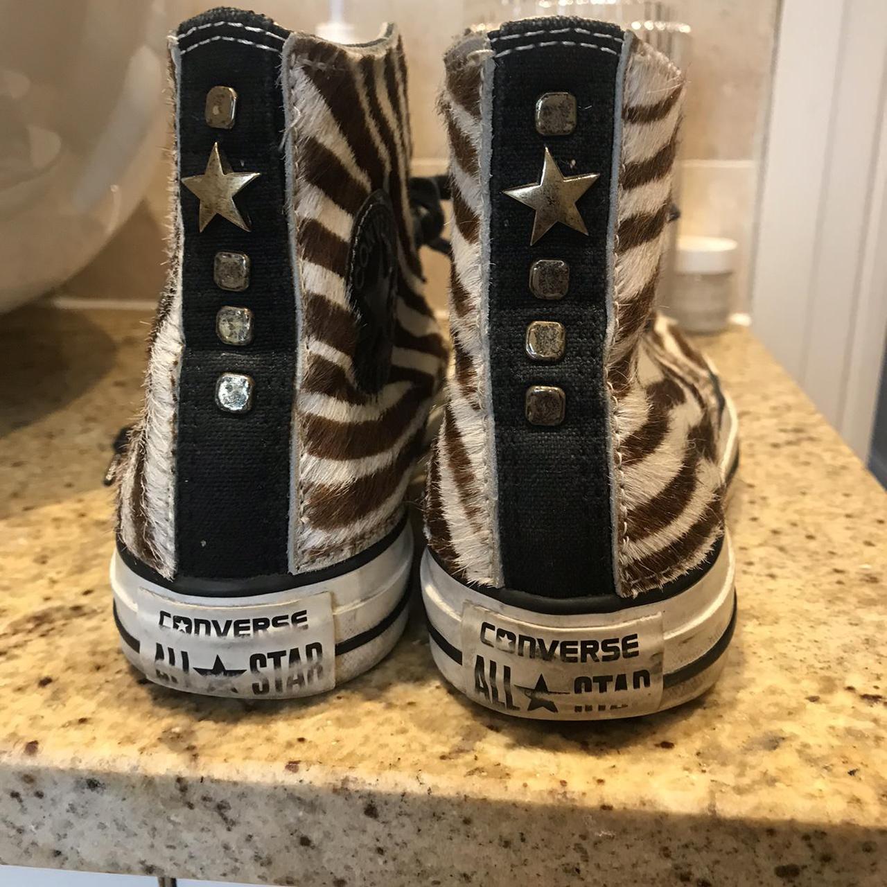 Converse All Stars pony skin boots. Worn but in good... - Depop