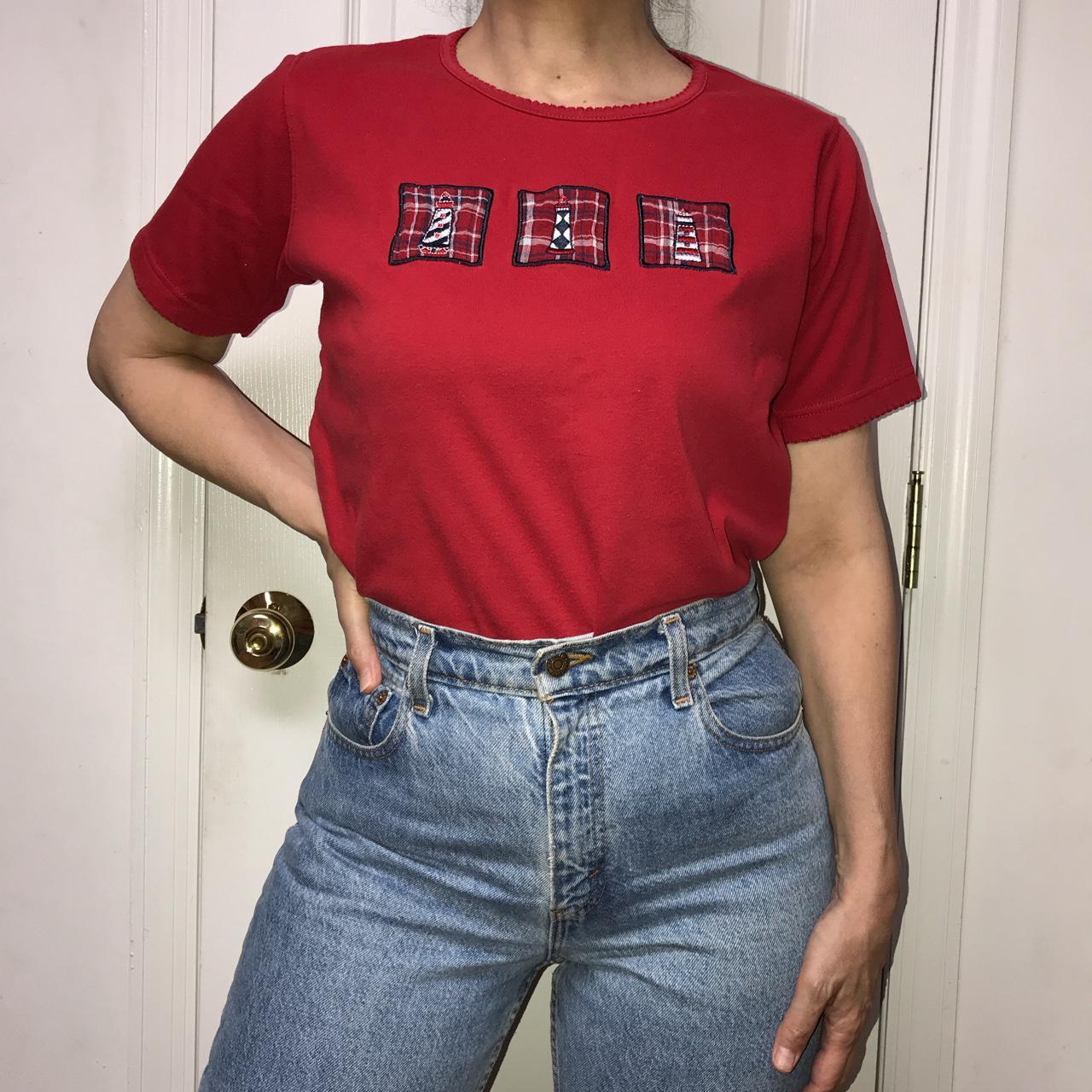 Vintage Oversized Boxy Dark Red Short Sleeved Shirt... - Depop