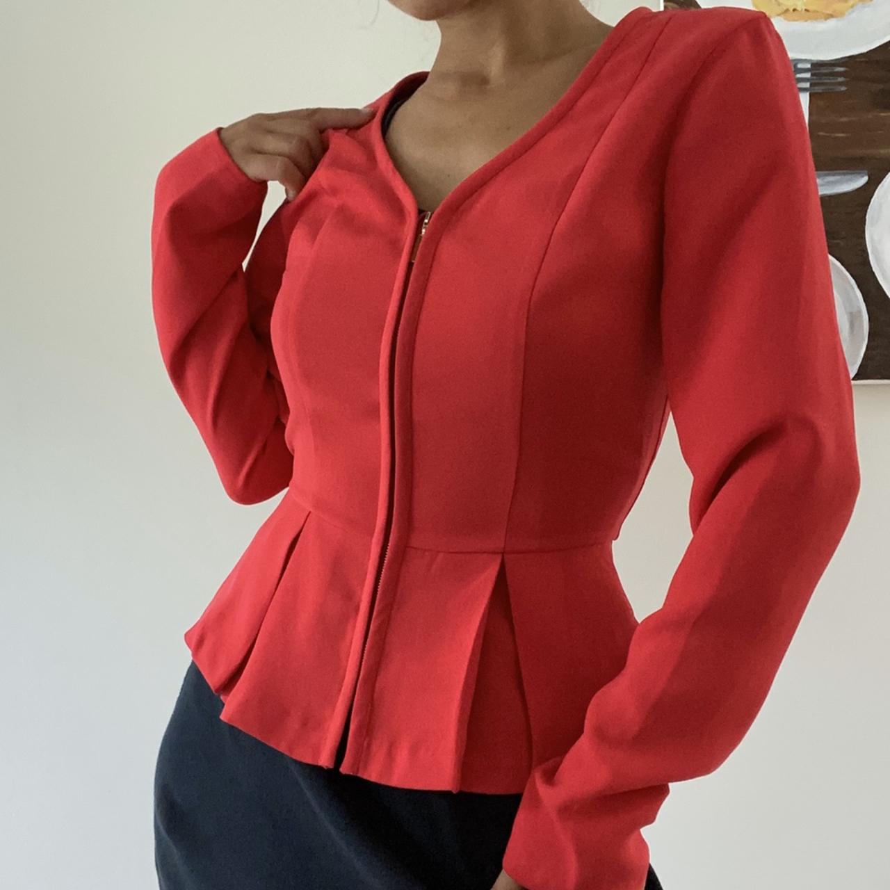 JustFab Women's Red Jacket | Depop