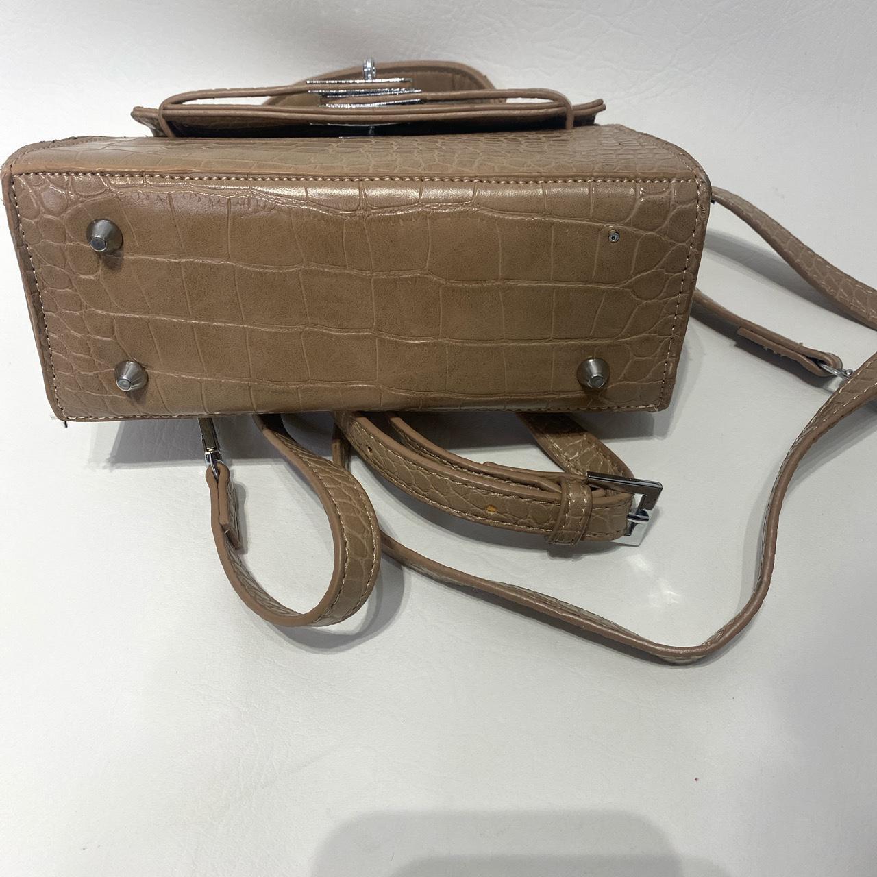 New never used. Nude faux croc style designer... - Depop