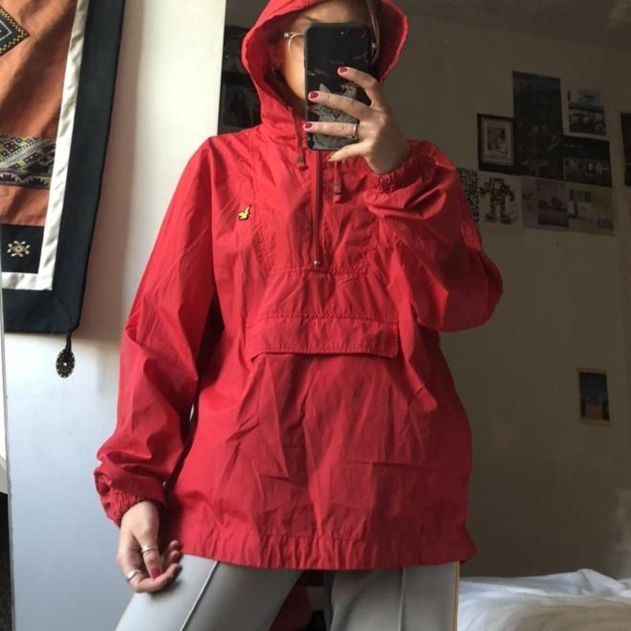 Lyle and Scott red waterproof quarter zip jacket 🍎... - Depop