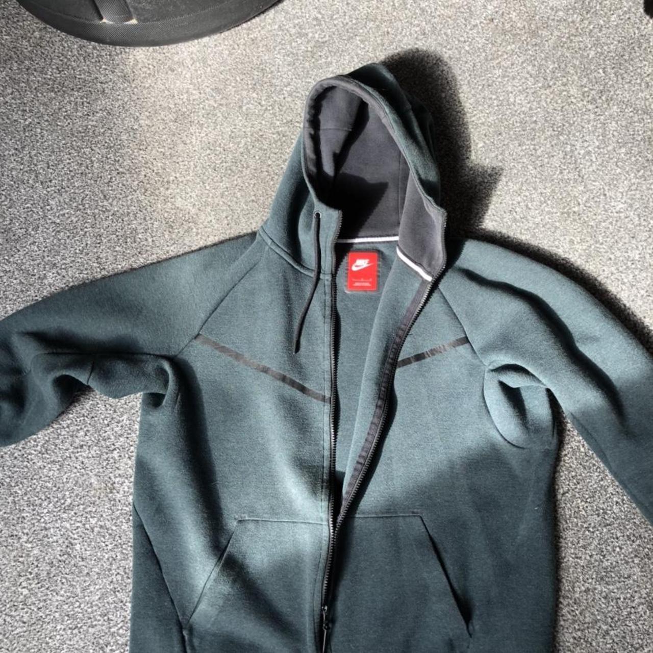 Dark Green Nike tech fleece/hoodie Size large #nike... - Depop