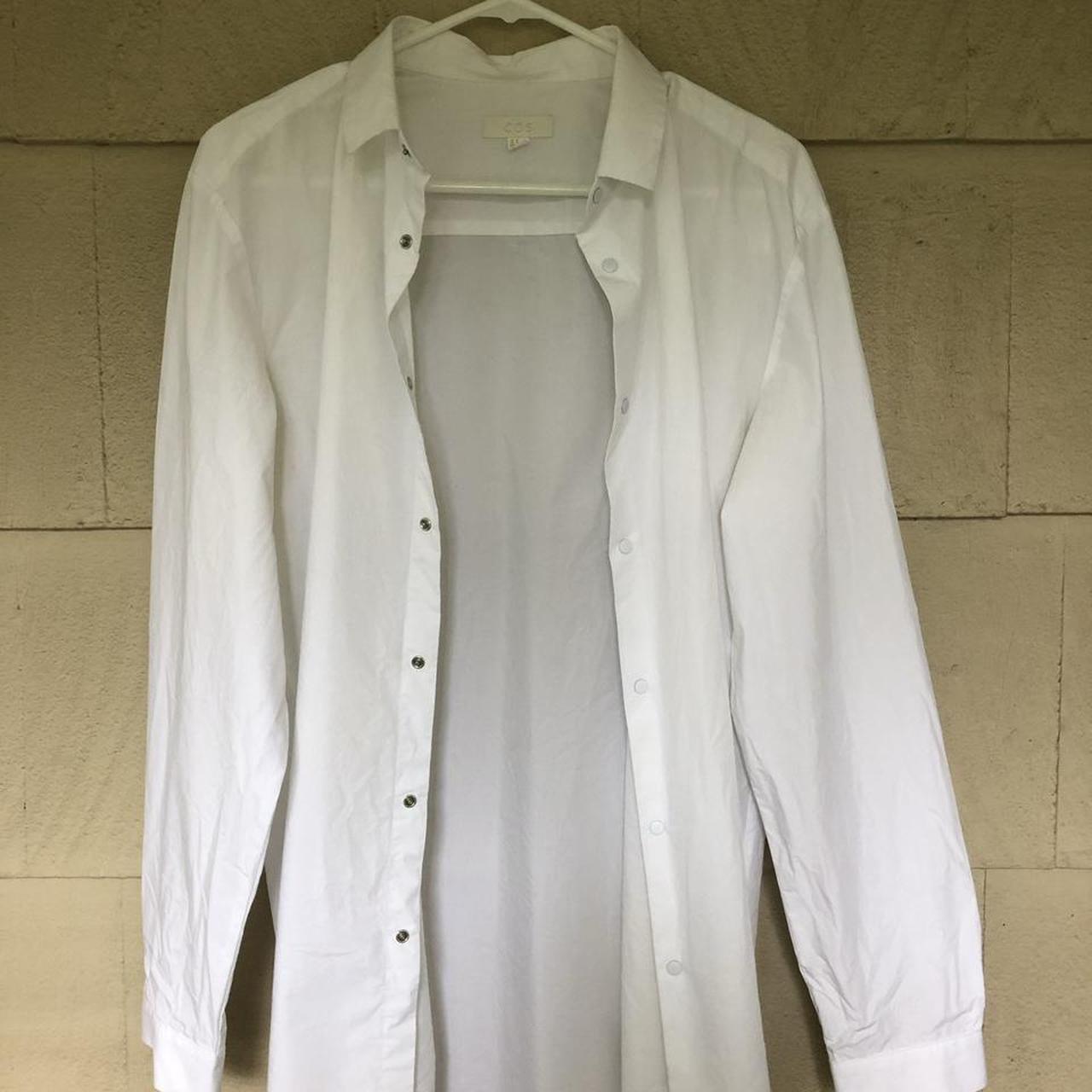 COS Snap Snap Elegant Modern White Button... - Depop