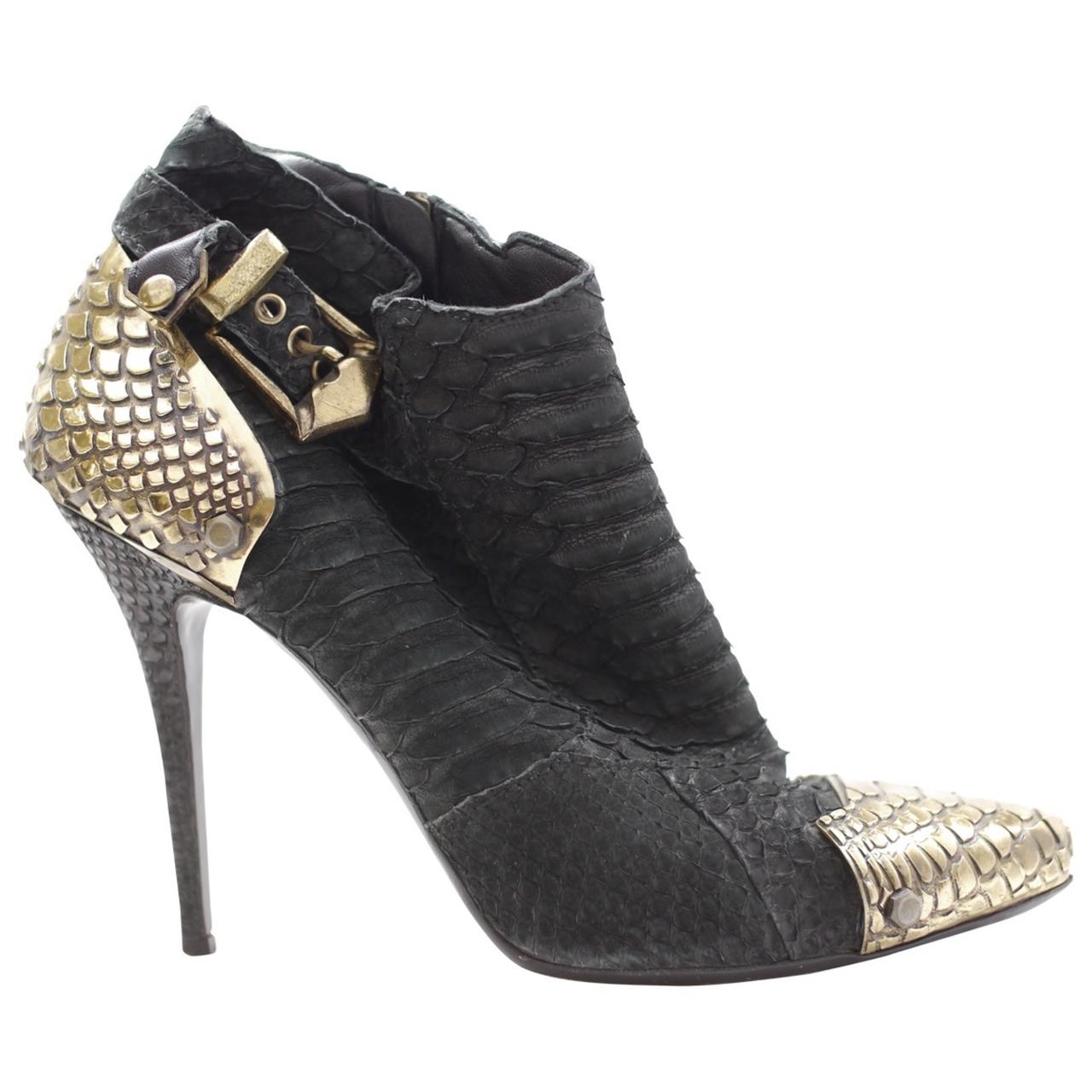 🖤 Balmain python boots 🐍 Well worn but still look... | Depop