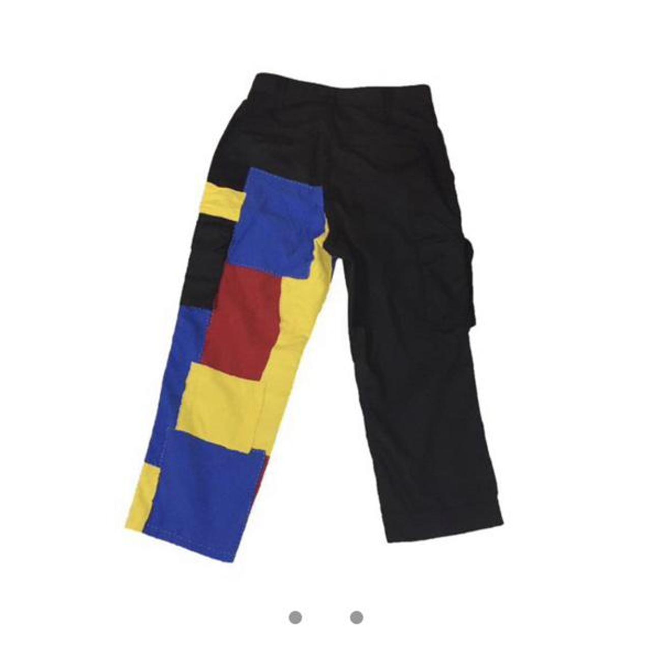 Insane rainbow patchwork cargo pants, so funky and... - Depop
