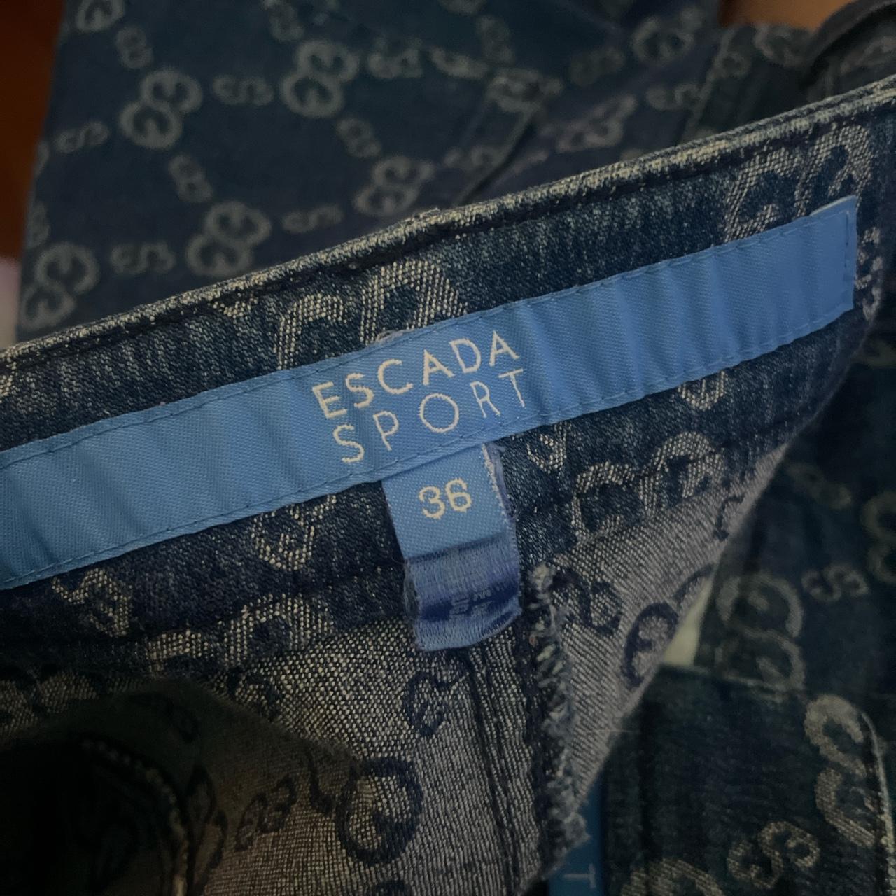 ESCADA sport jeans. Embroided logos/ Straight fit.... - Depop