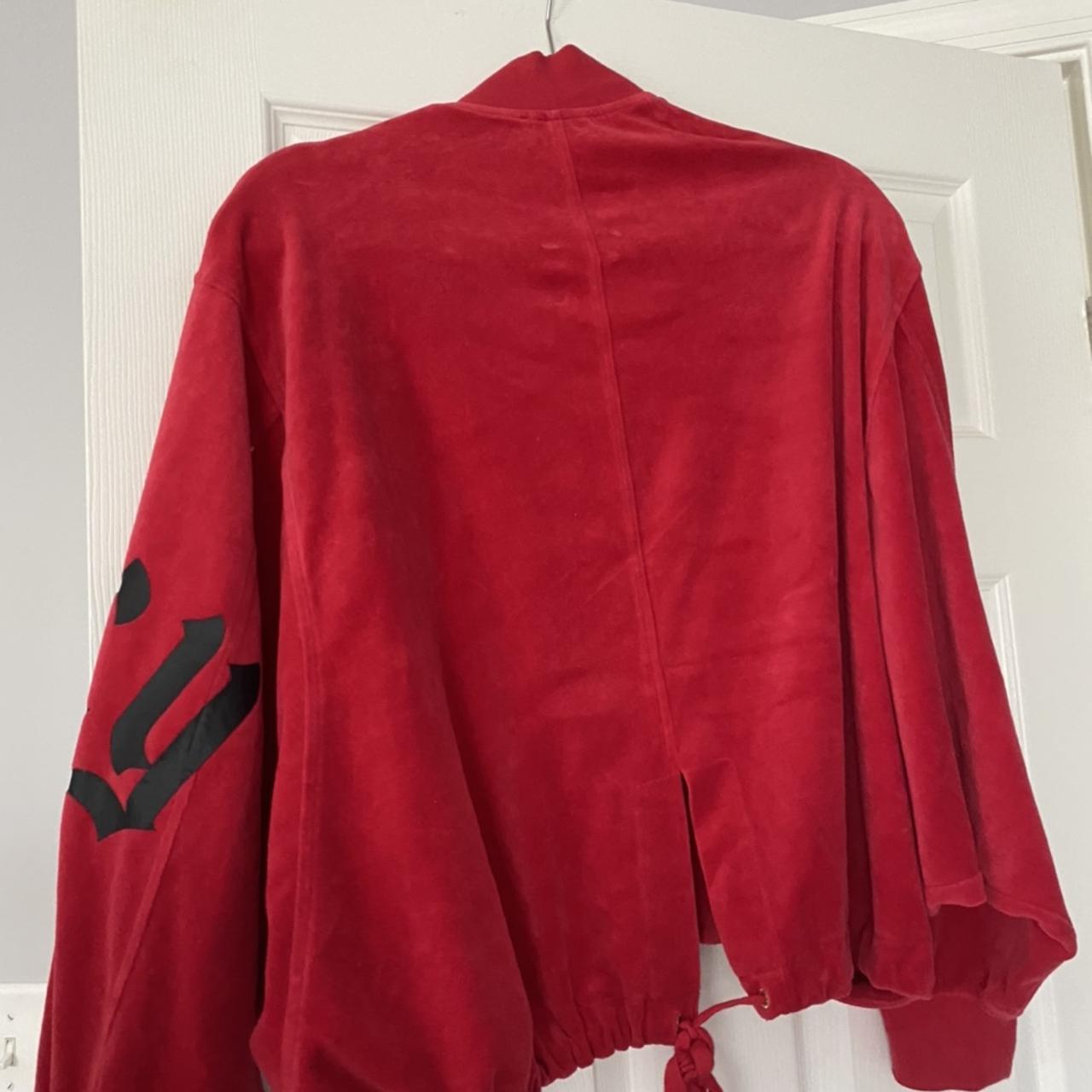 unique rare sold out juicy couture red velour jacket... - Depop