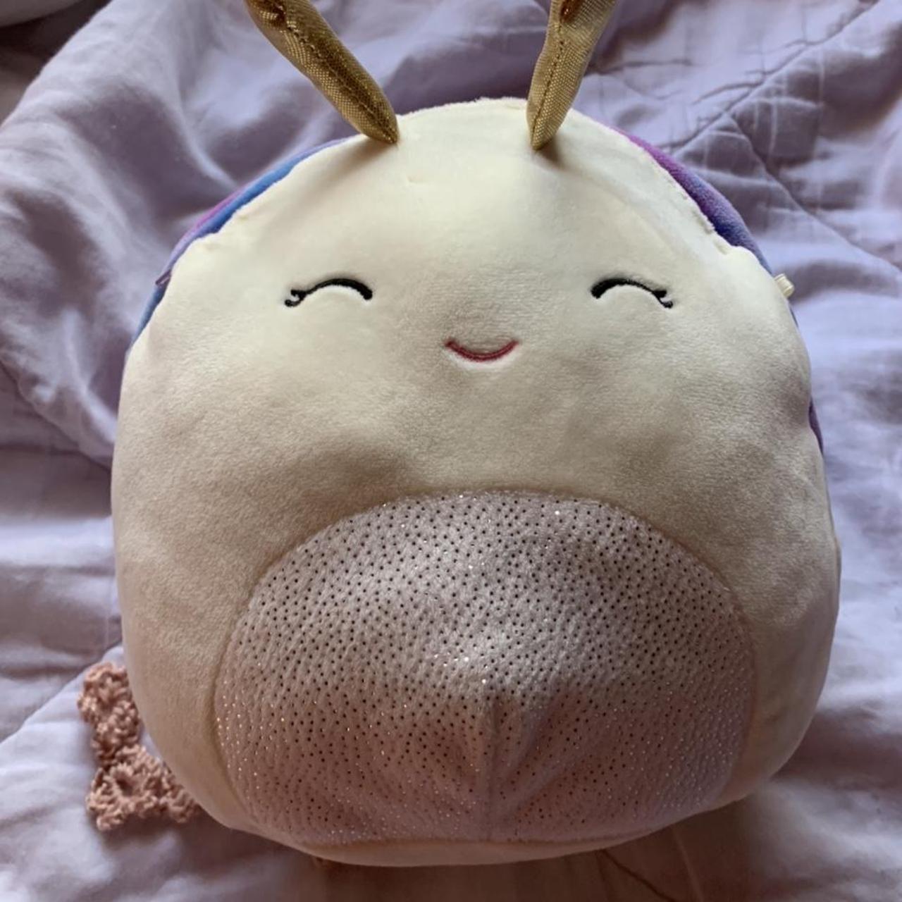 squishmallow snail backpack!!! elysa the snail!! no... - Depop