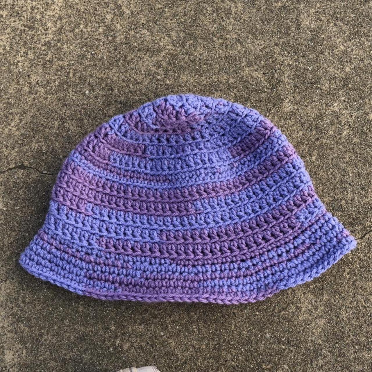 Purple Violetly Crochet Bucket Hat 1:1 custom... - Depop