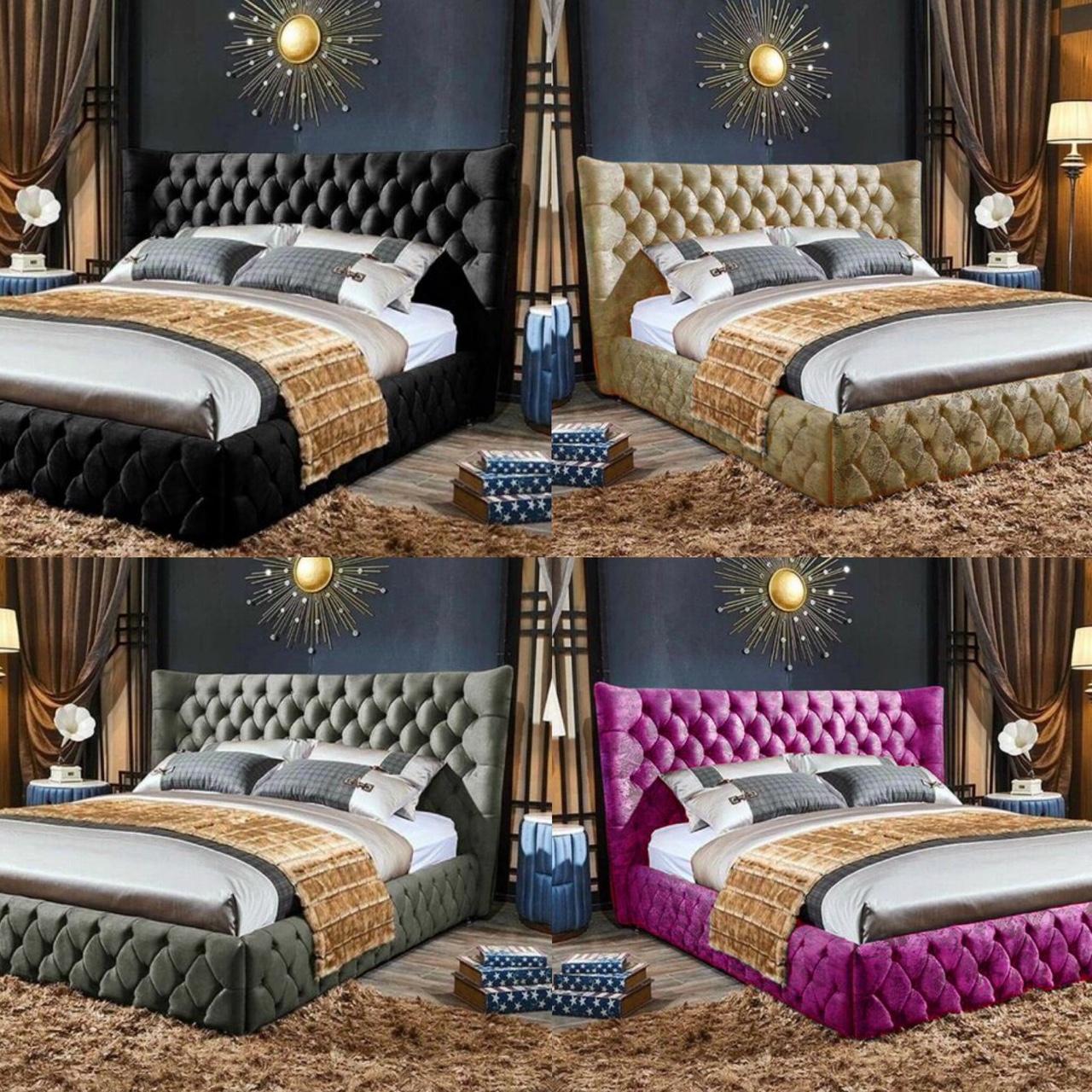 6ft Super king This wing back bed frame is a... - Depop