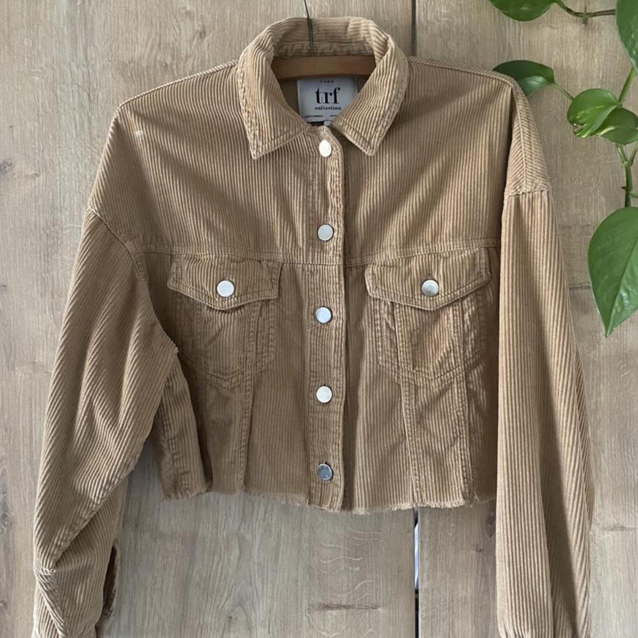 Cropped cord shacket from Zara. Can be worn as a... - Depop