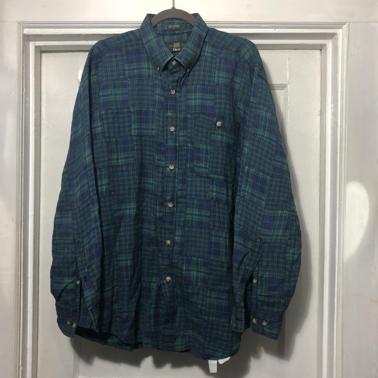 Vintage Plaid Patchwork Button Down by Orvis 100%... - Depop
