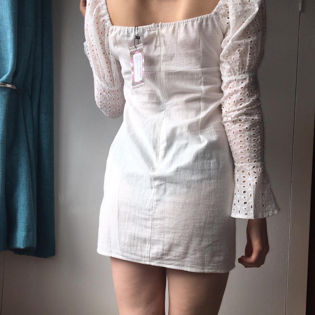 Boohoo Women's White Dress | Depop
