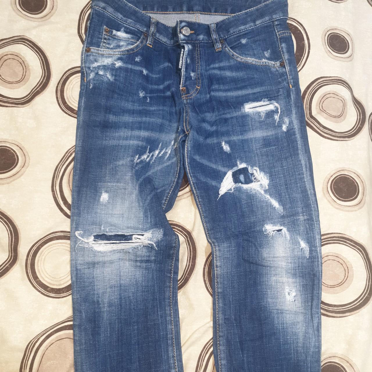 Dsquared Distressed Slim Fit Jeans Immaculate... - Depop