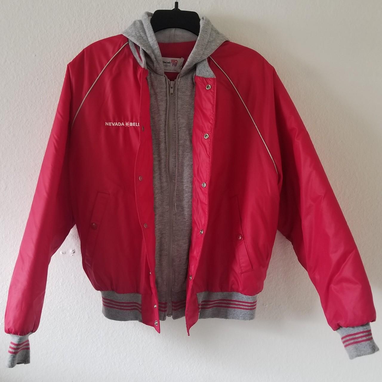 Men's Red and Grey Jacket | Depop