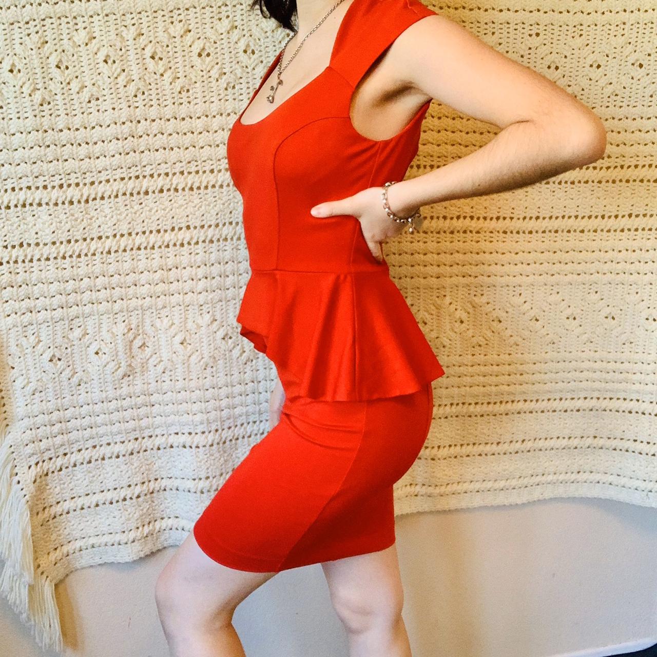 FREE SHIPPING ⭐️ Red Bebe Peplum Dress ️ - Zipper in... - Depop