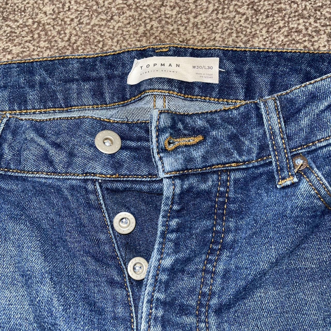 Topman Men's Navy Jeans | Depop