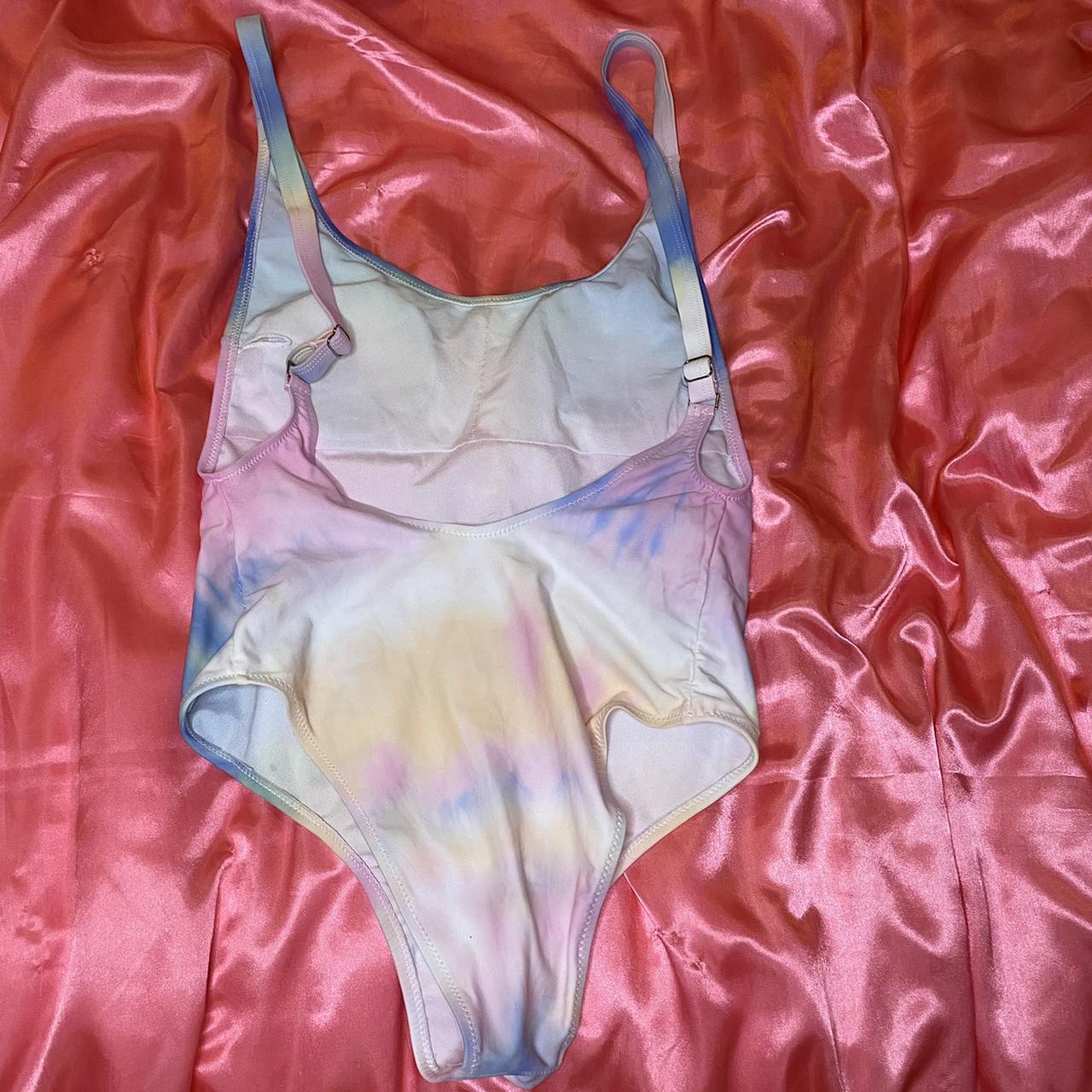 Rainbow One Piece Swimsuit 🌈🩱 Pastel Rainbow Tie Depop