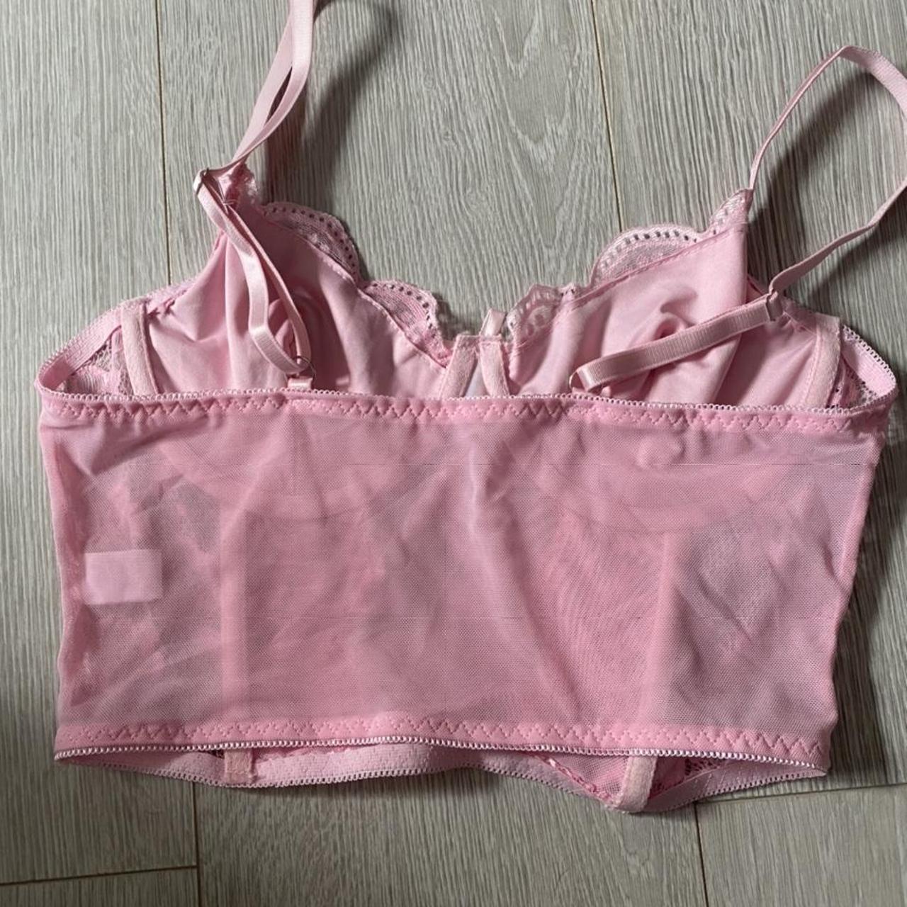 Brand new only worn for pics pink bralet... - Depop