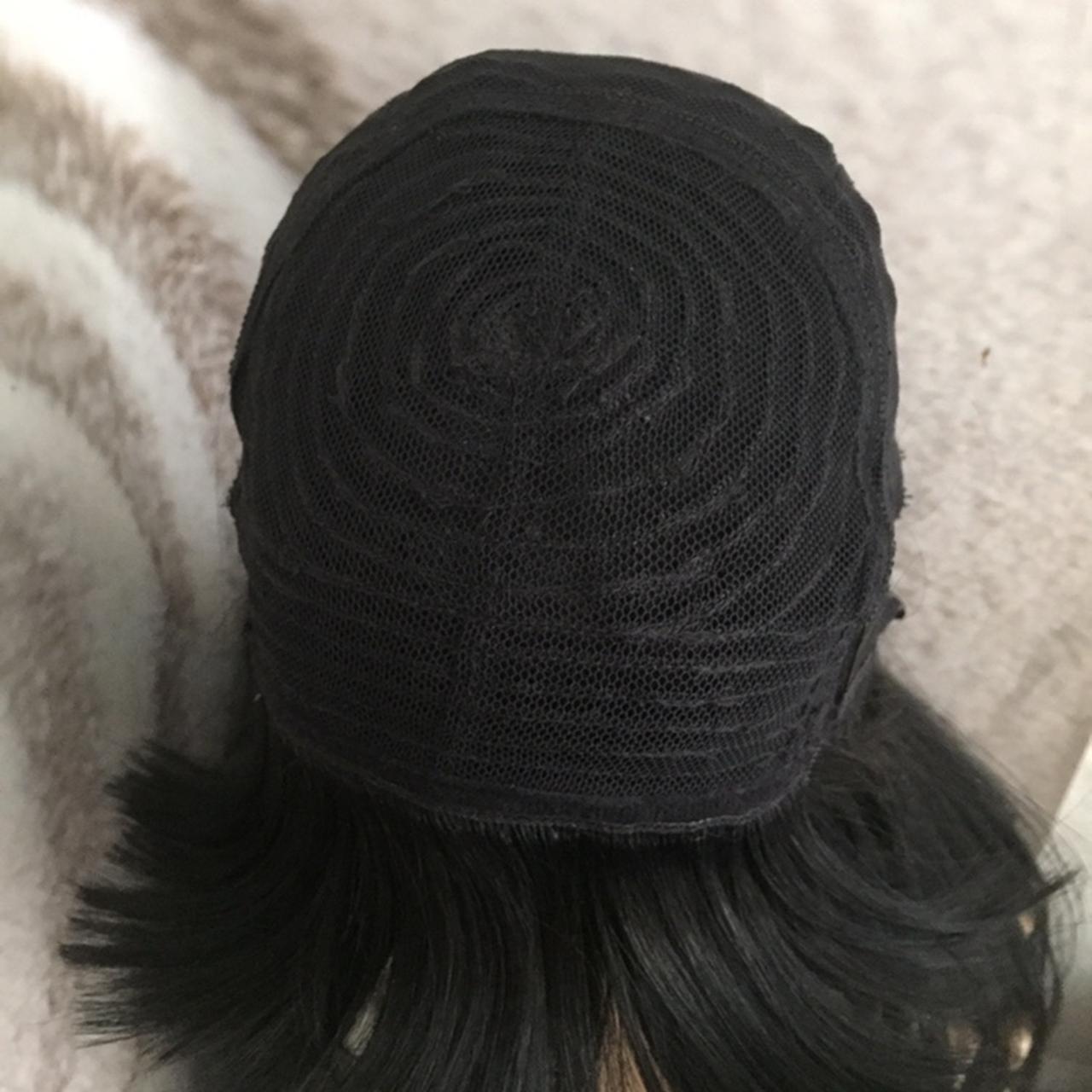 Black wig with bangs Details This wig has a... | Depop