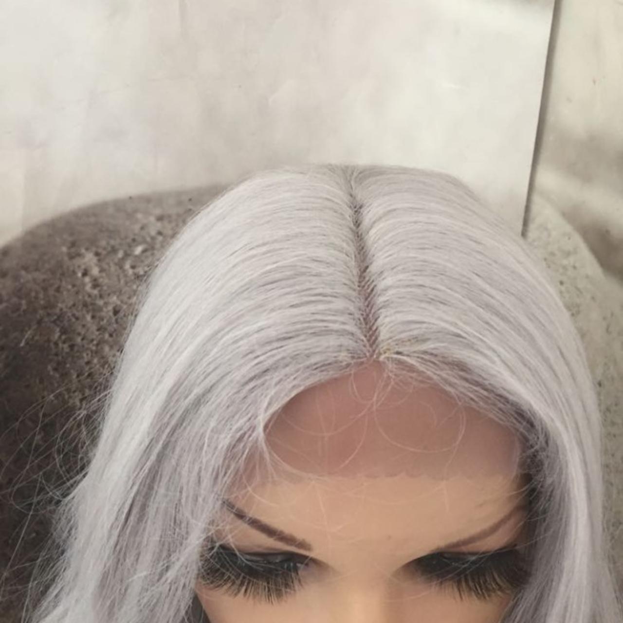 Silver lace front wig . Details Lace front with... - Depop