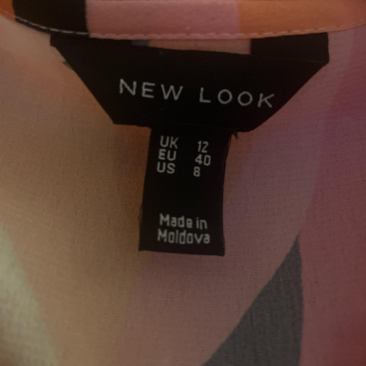 New Look Women's Pink and Orange Blouse | Depop