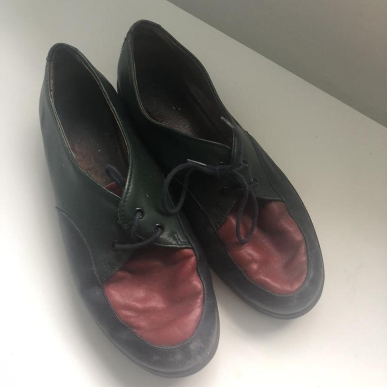 Vintage leather three tone brogues Soft real... - Depop